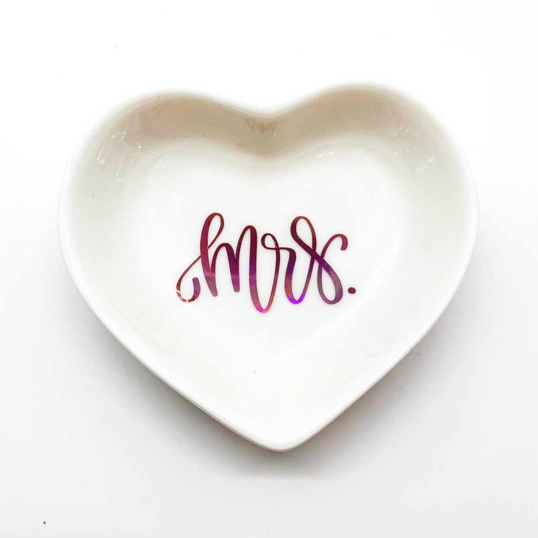 Engagement Ring Dish, Mrs. Ring Dish, Rose Gold Jewelry Holder - Etsy