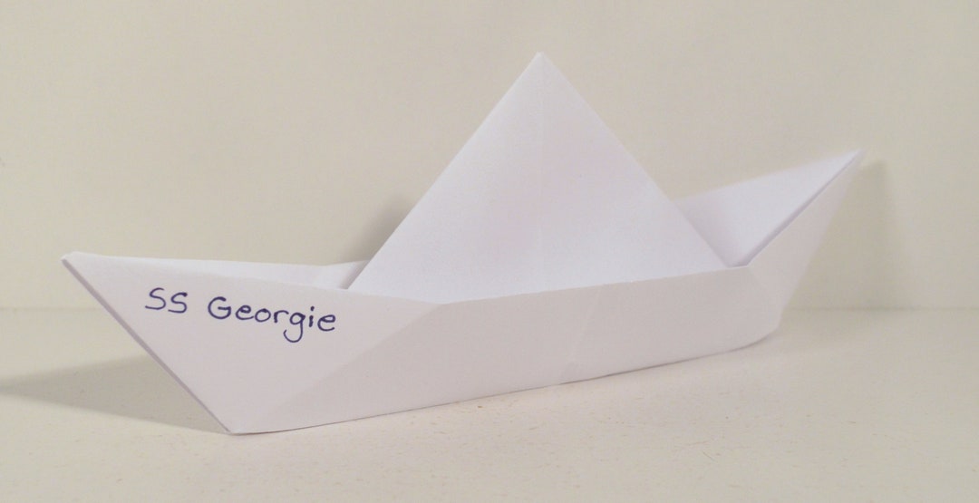 SS Georgie Origami Paper Boat Custom Stephen King IT Clown Movie Prop ...