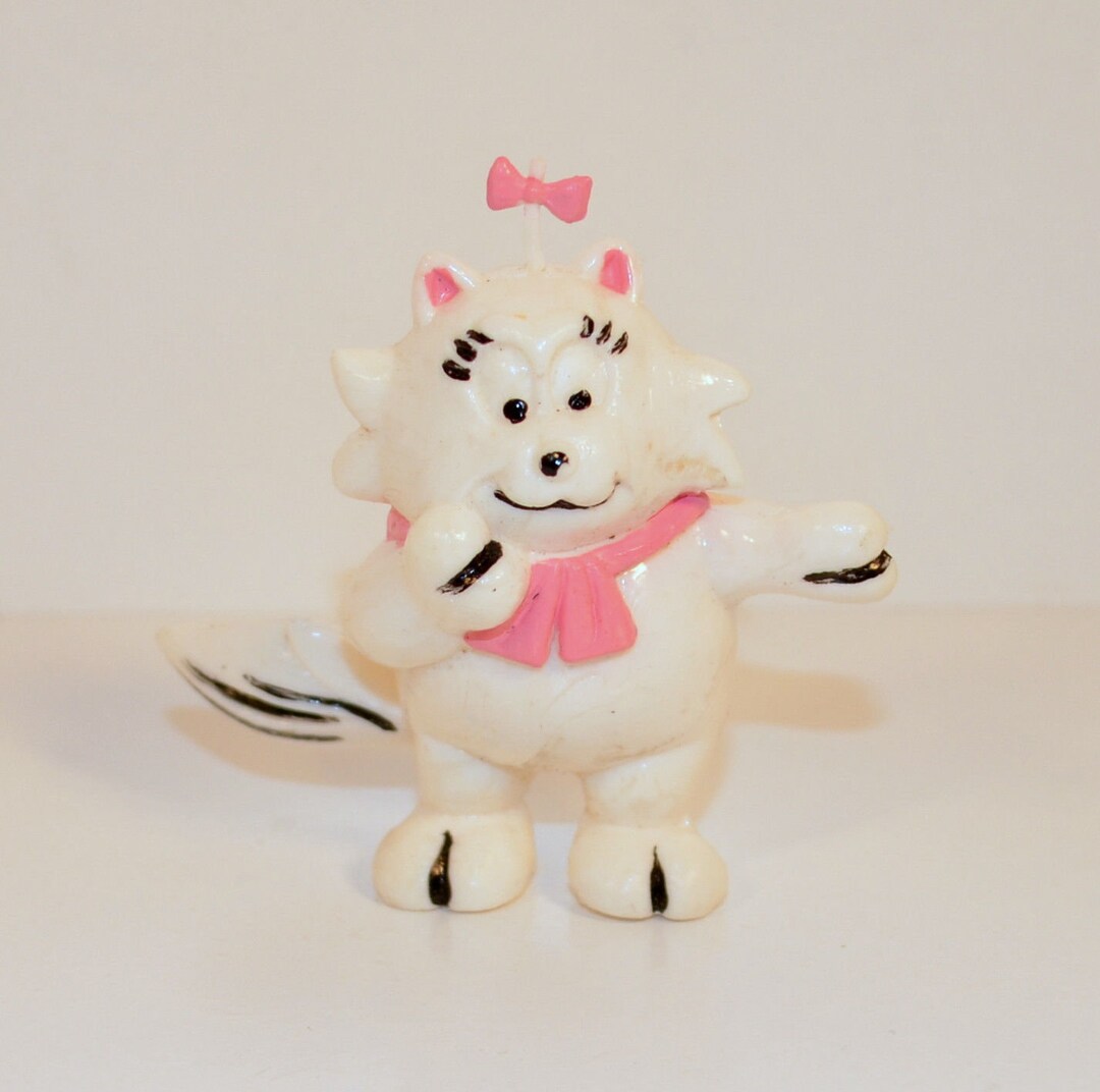 Rare Vintage Heathcliff Girlfriend Sonja White Cat Pink Bow PVC Action ...