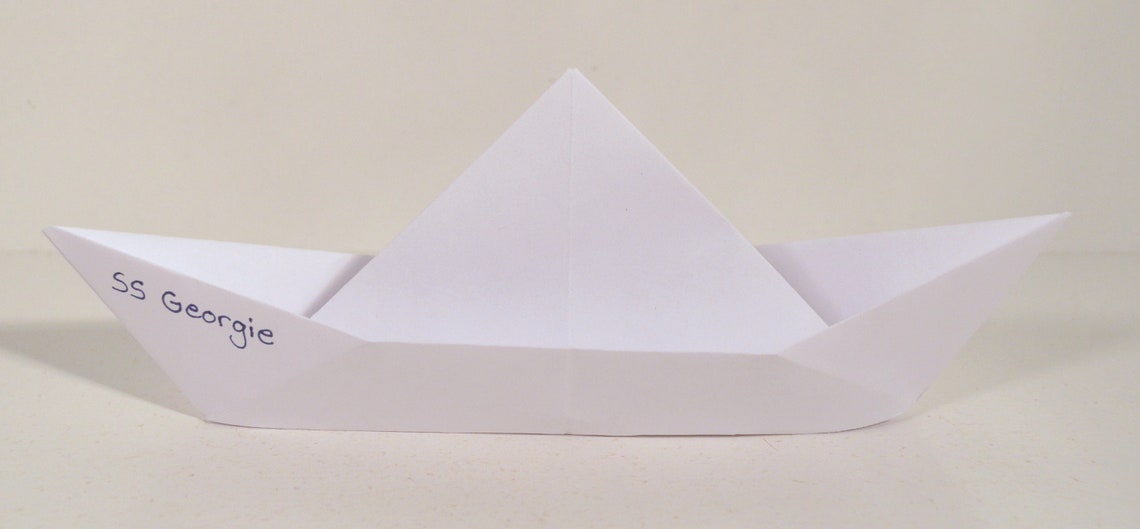 SS Georgie Origami Paper Boat Custom Stephen King IT Clown Movie Prop ...