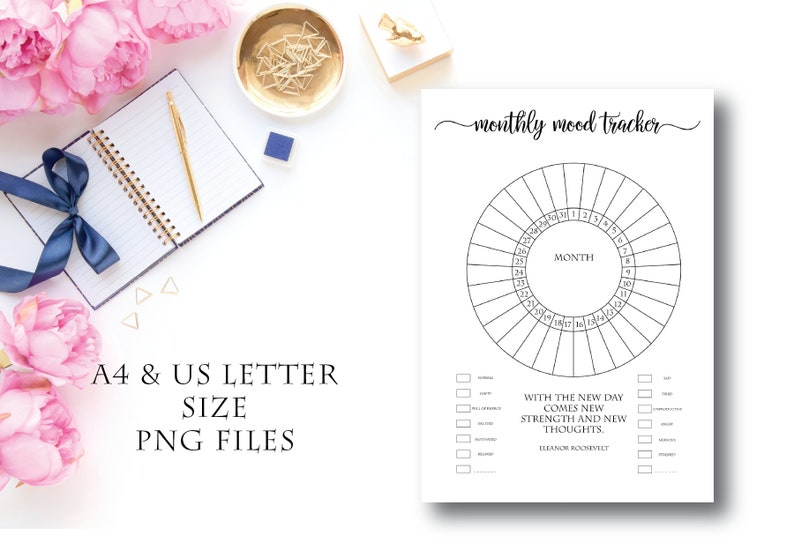 Circle Mood Tracker Printable Mood Chart Mood Journal | Etsy UK