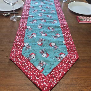 Snoopy Christmas Table Runner - Etsy