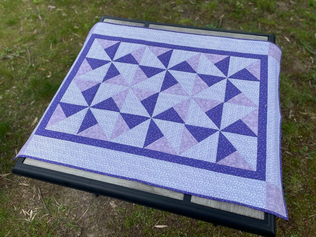 Purple Pinwheels Baby Quilt - Etsy
