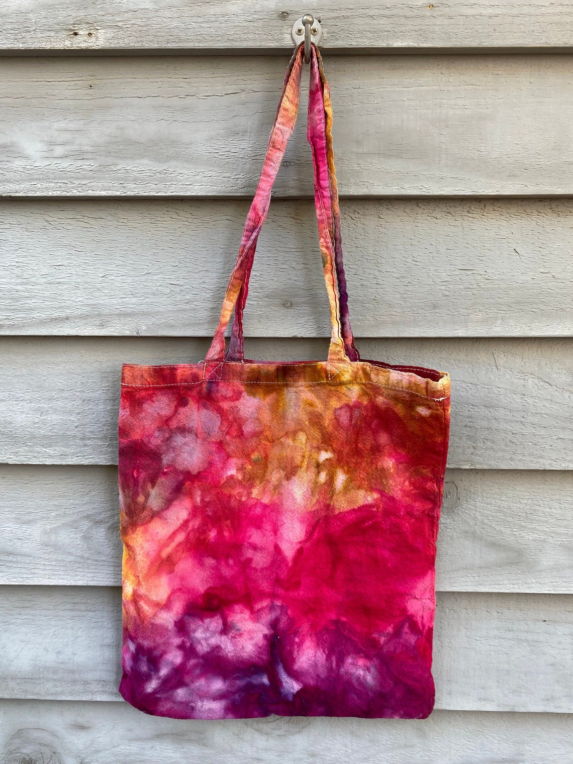 Sunset Tie Dye Bag Ice Dye Tote Bag - Etsy