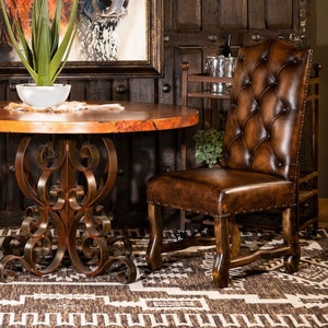 Sedona Croc Leather Dining Chair - Etsy
