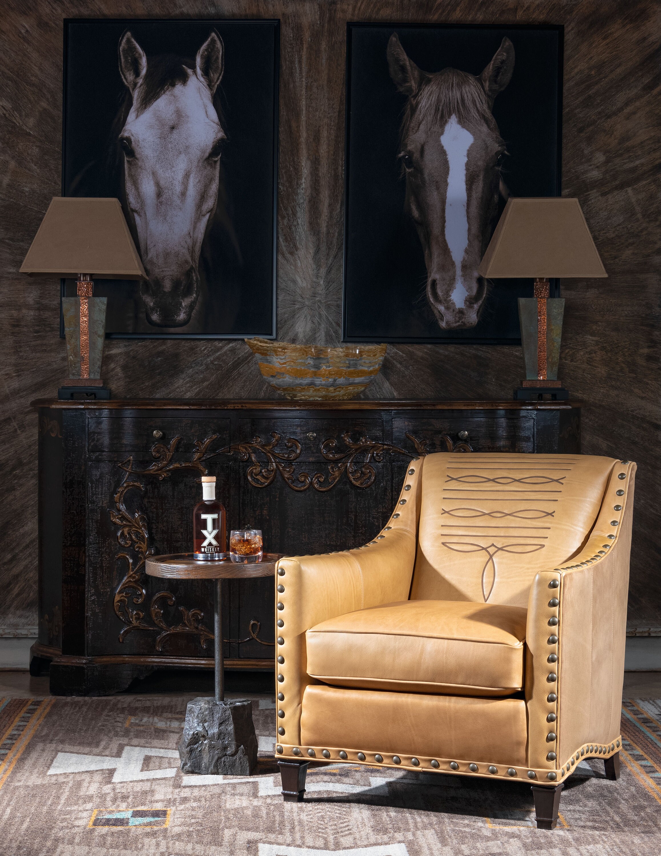 Palomino Boot Stitch Chair | Full Grain Leather | American Made | 8 Way ...