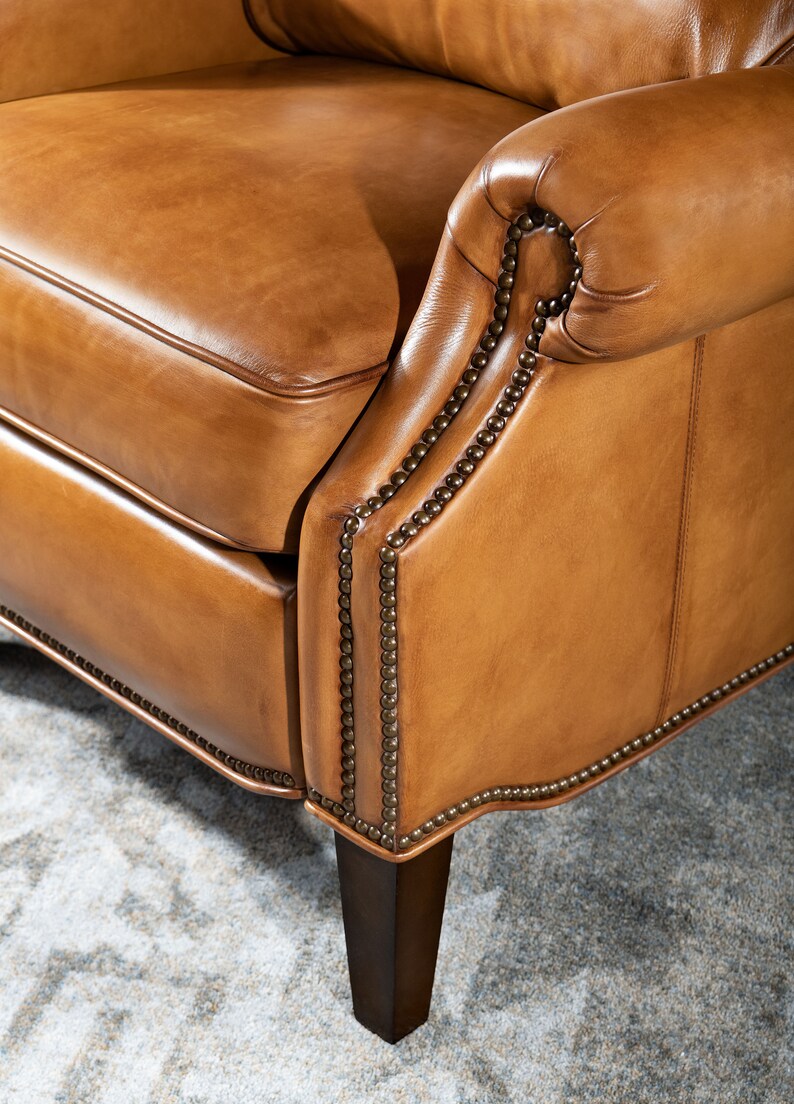 Jameswood Leather Recliner | Bustle Back | Wingback | American Made ...