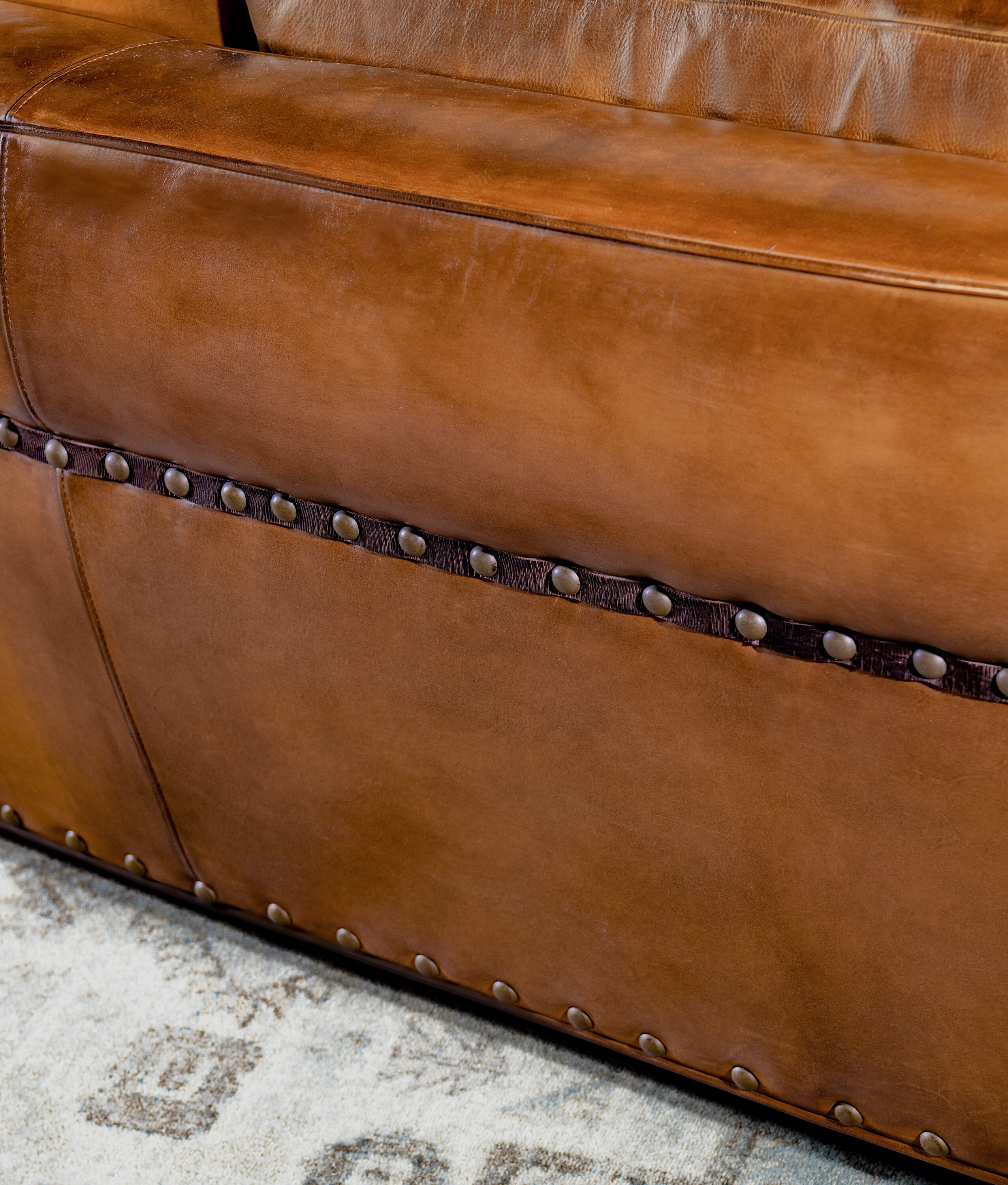 Drover Leather Sofa | Modern Rustic | American Made - Etsy