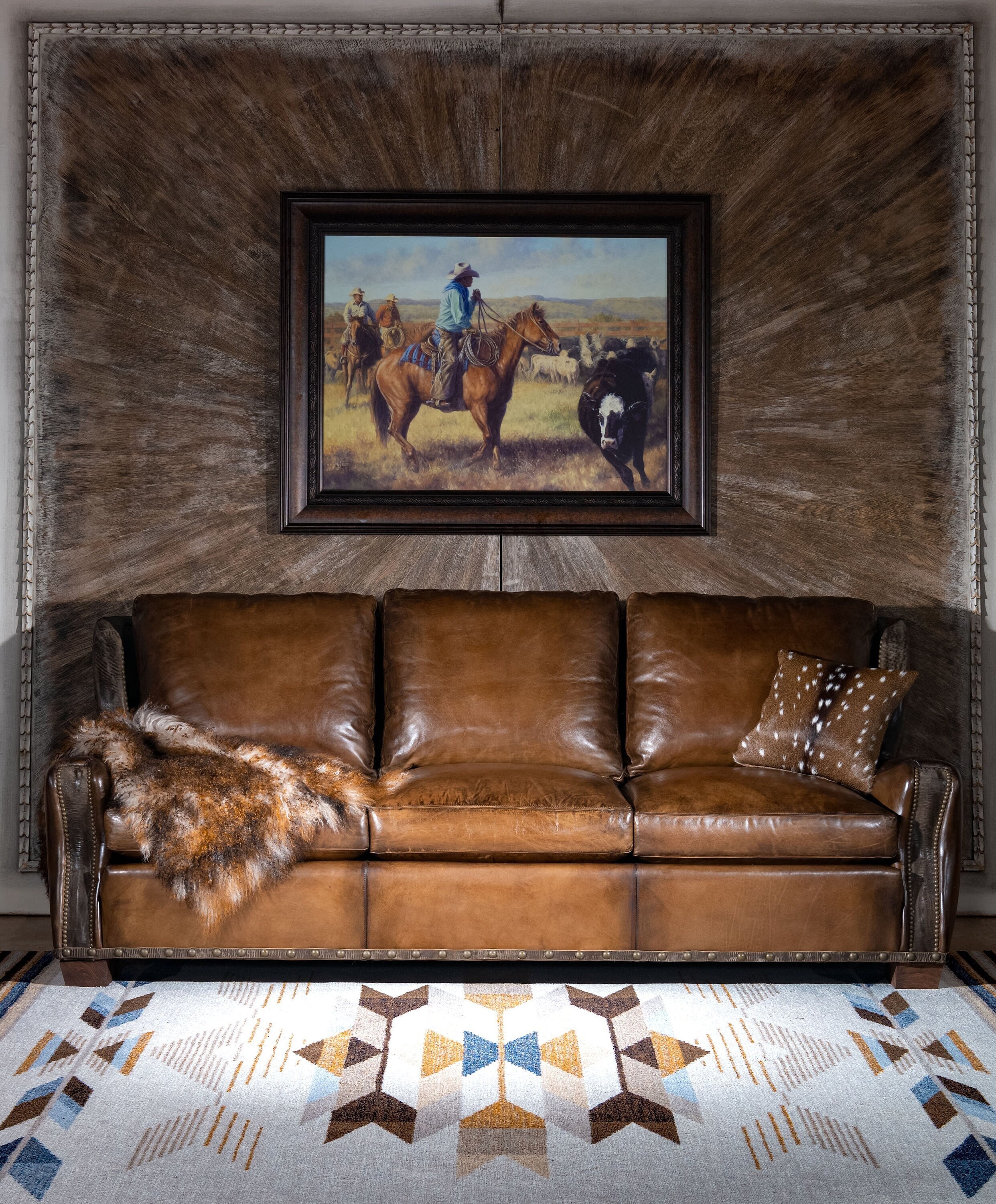 Rio Ranchero Leather Sofa | American Made Western Design - Etsy