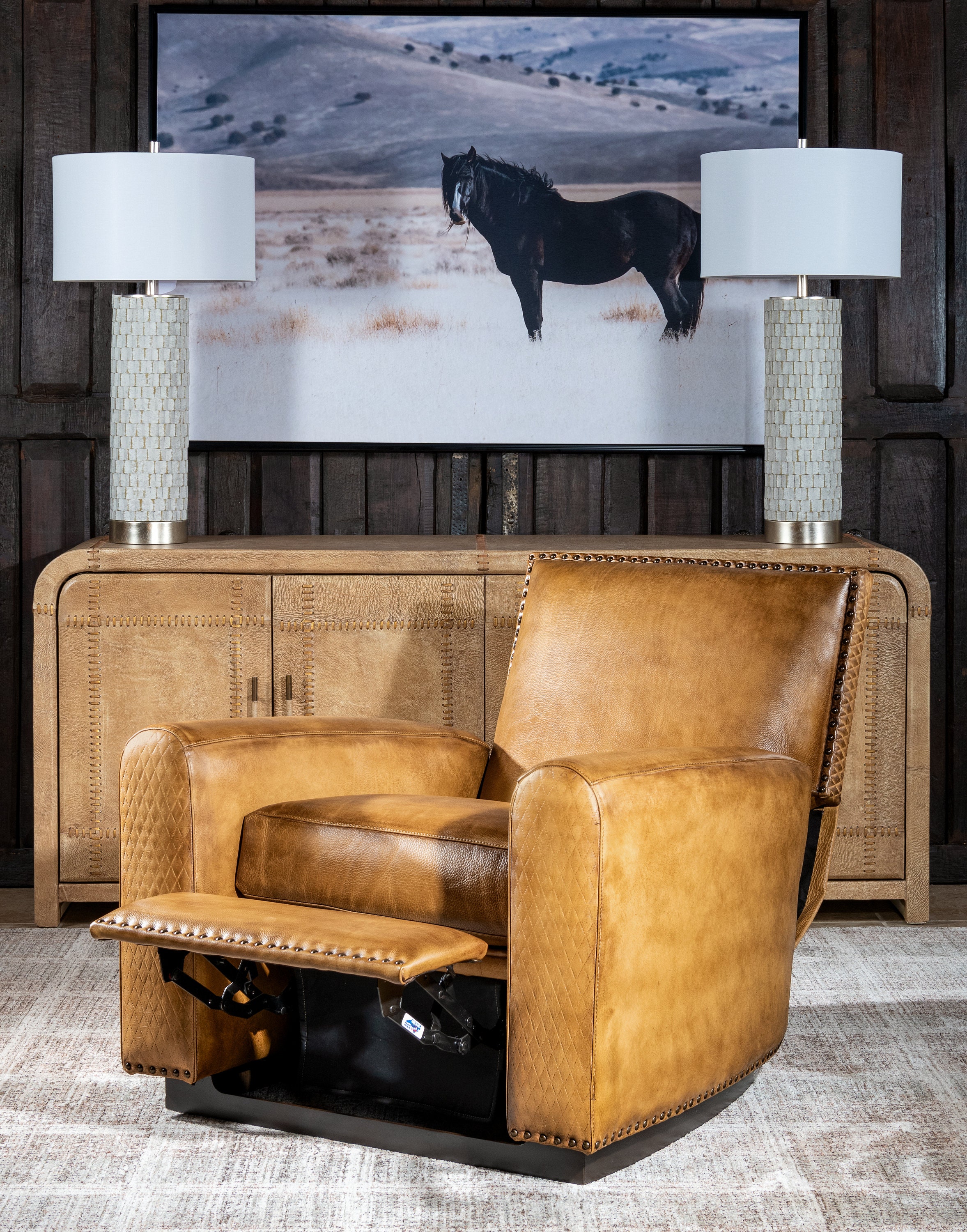 Desert Dune Leather Recliner | American Made - Etsy