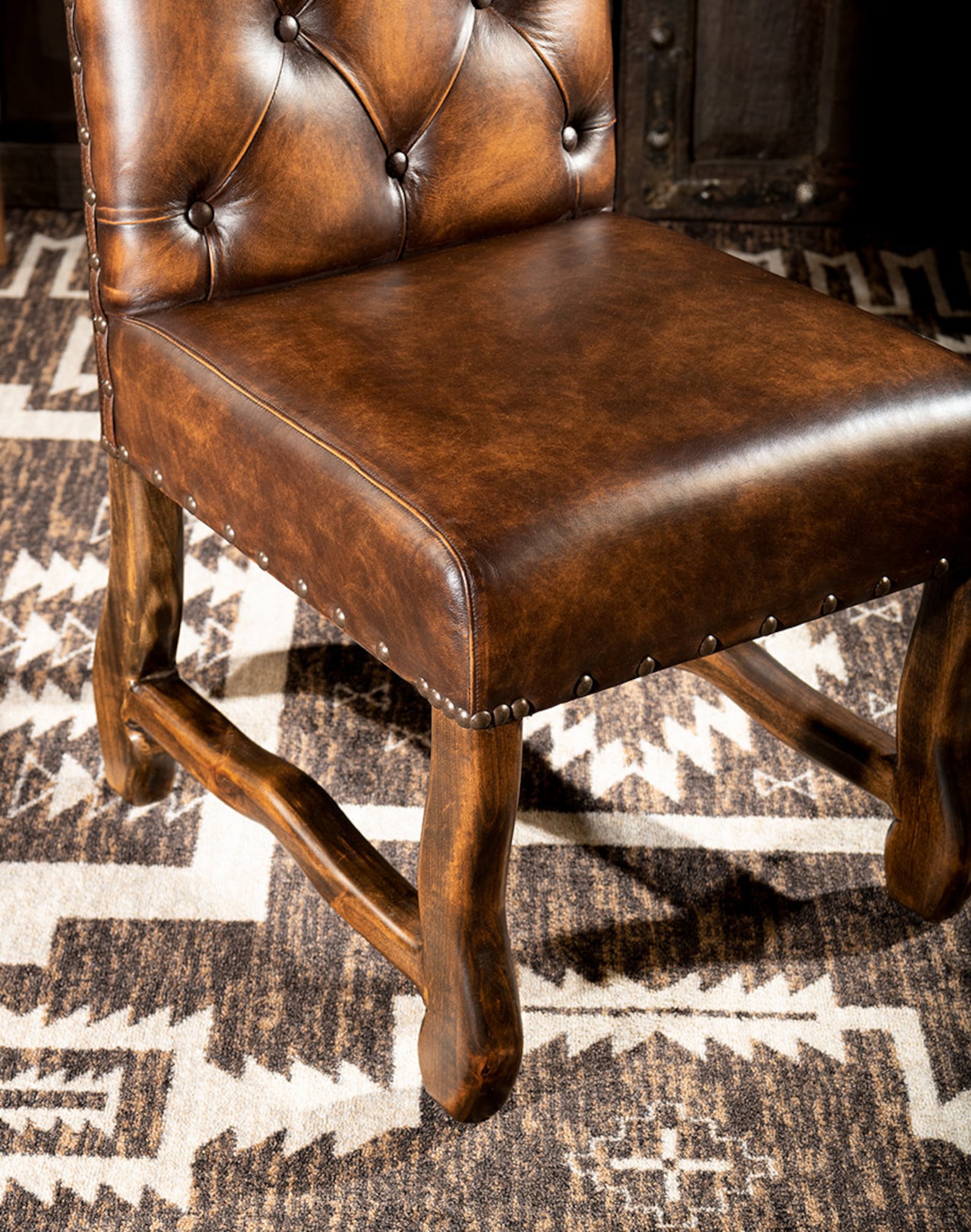 Sedona Croc Leather Dining Chair - Etsy UK