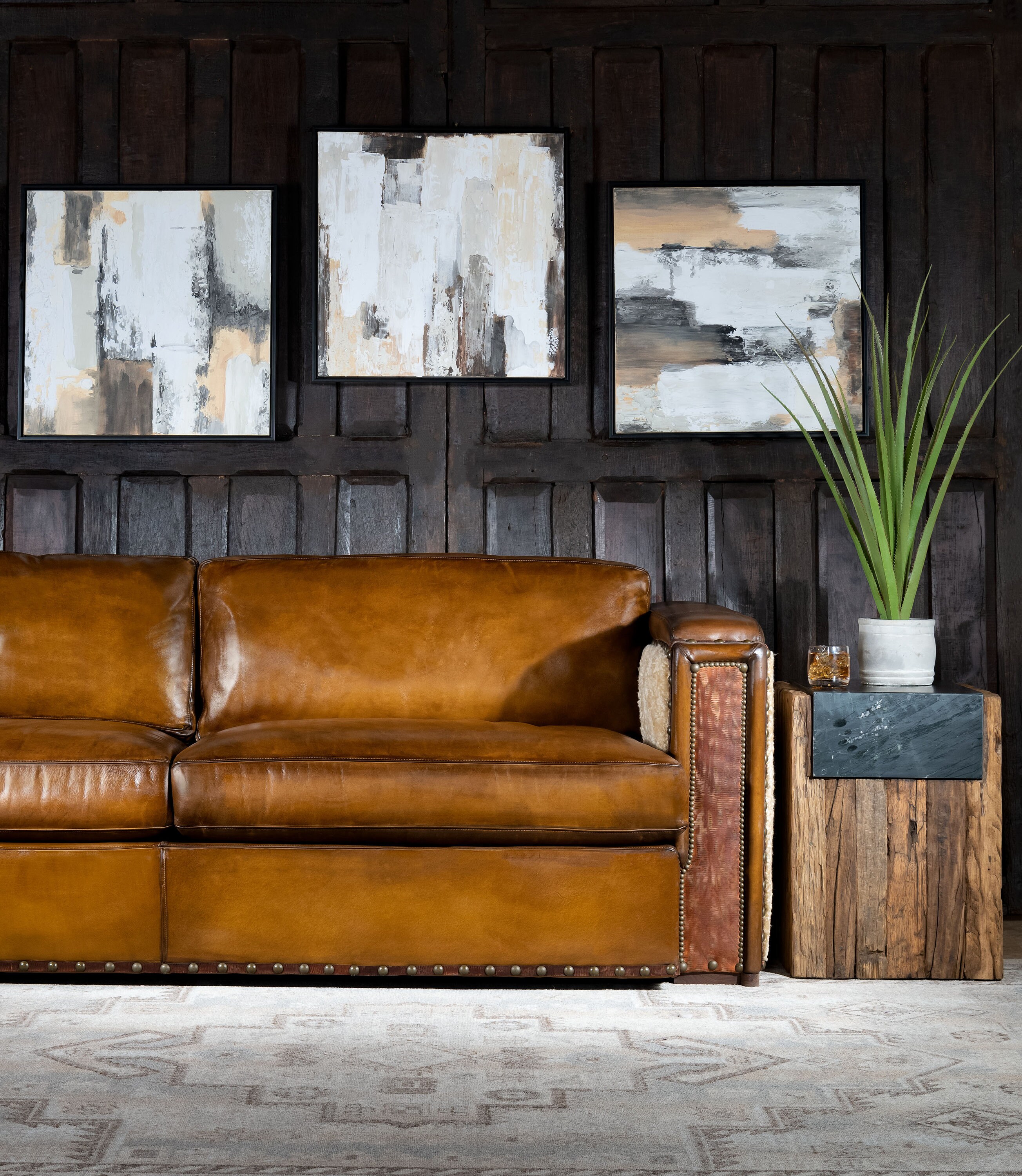 Cowboy Architect Sofa Modern Rustic American Made High Quality Full ...