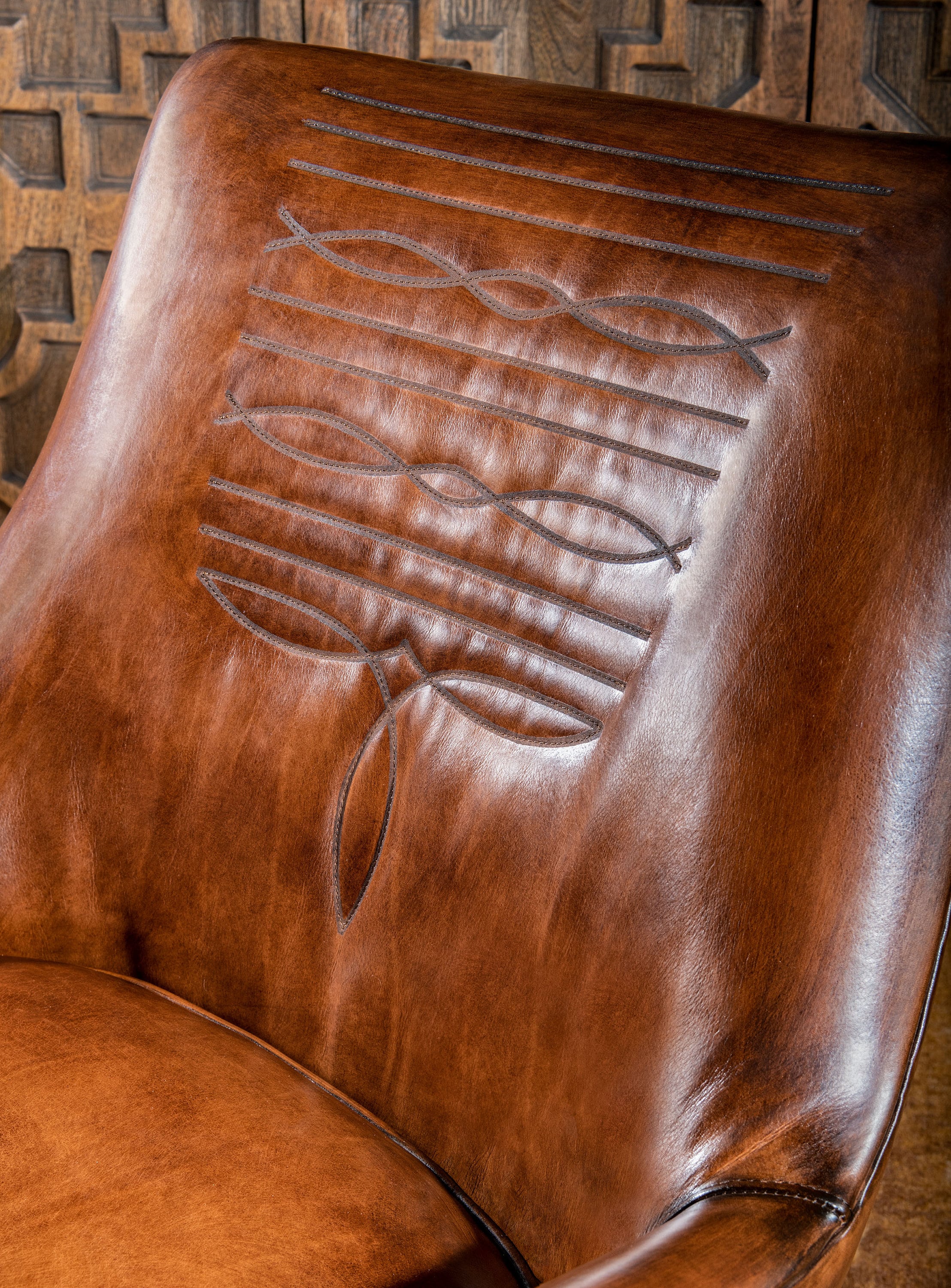 Downtown Cowboy Chair | Fun Grain Leather | Western | American Made ...