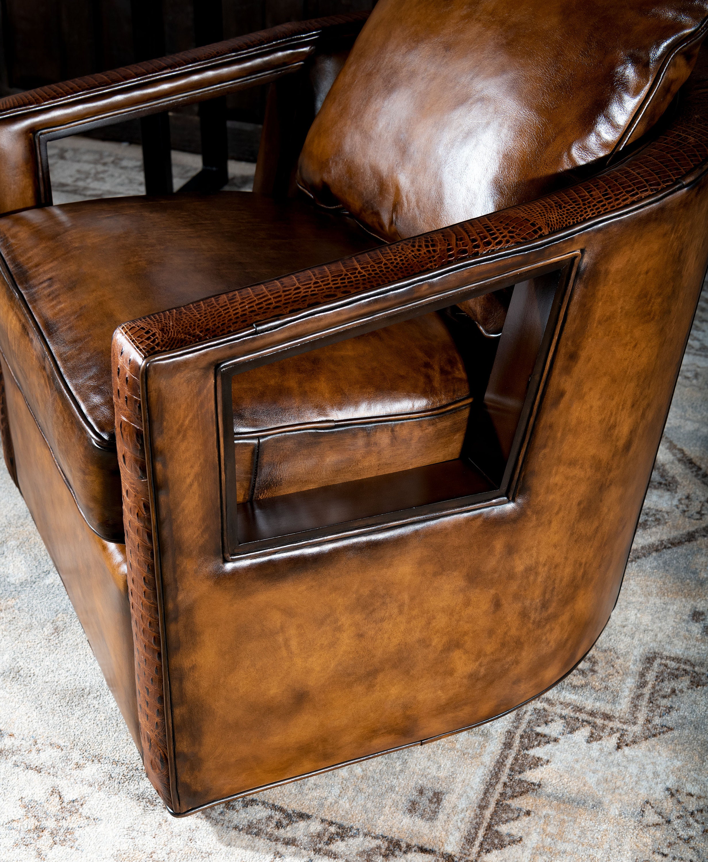 Monaco Swivel Chair | Modern Rustic | American Made - Etsy