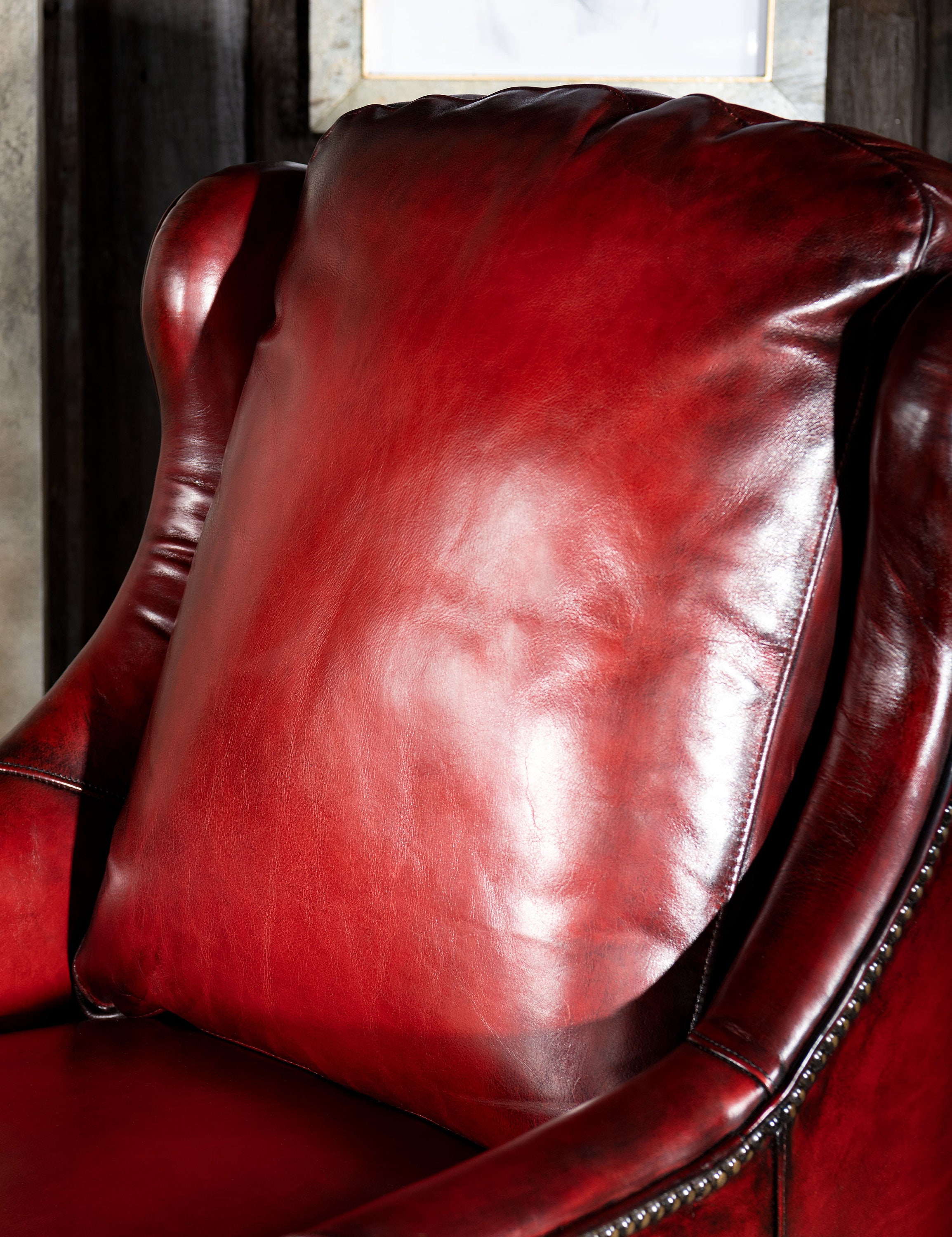 Estella Red Leather Chair | Modern Rustic | American Made | High End ...