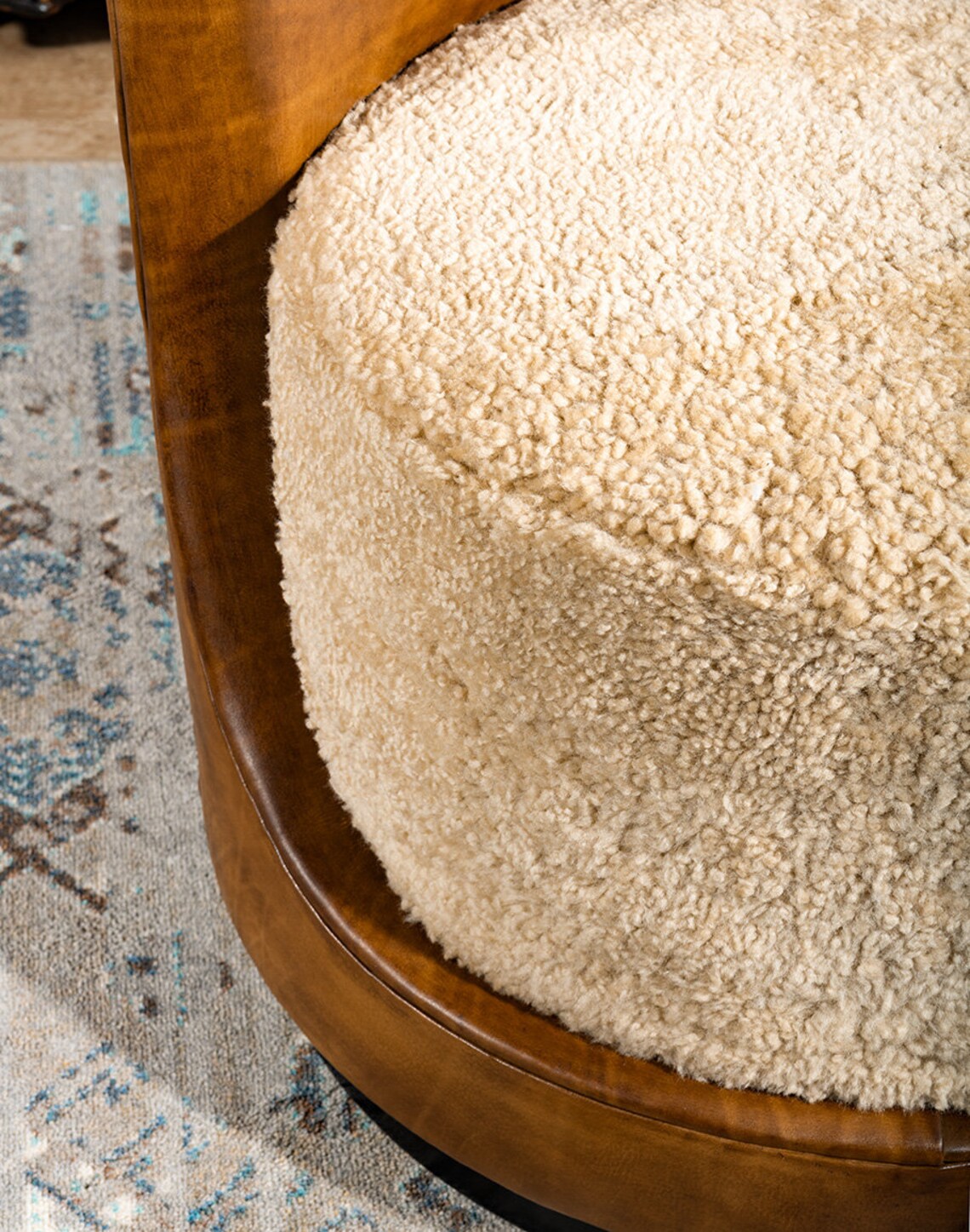 Taos Swivel Chair Fine Rustic Elegance Shearling - Etsy