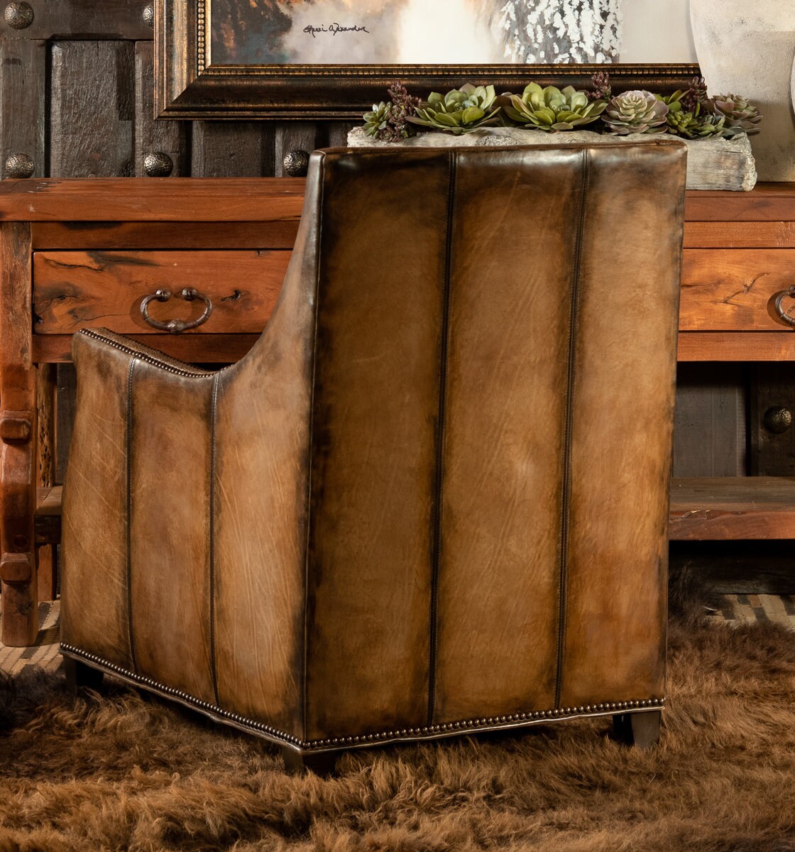 Jameson Leather Chair | Ranch Style | Modern Rustic | American Made ...