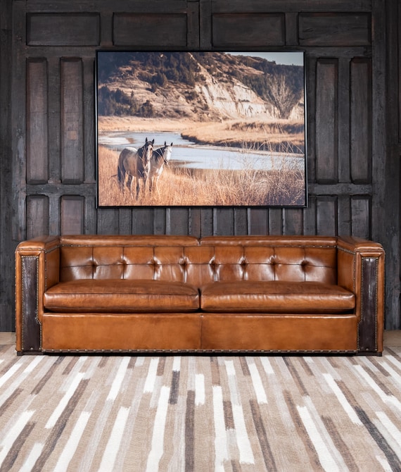 Rustic Leather Sofa