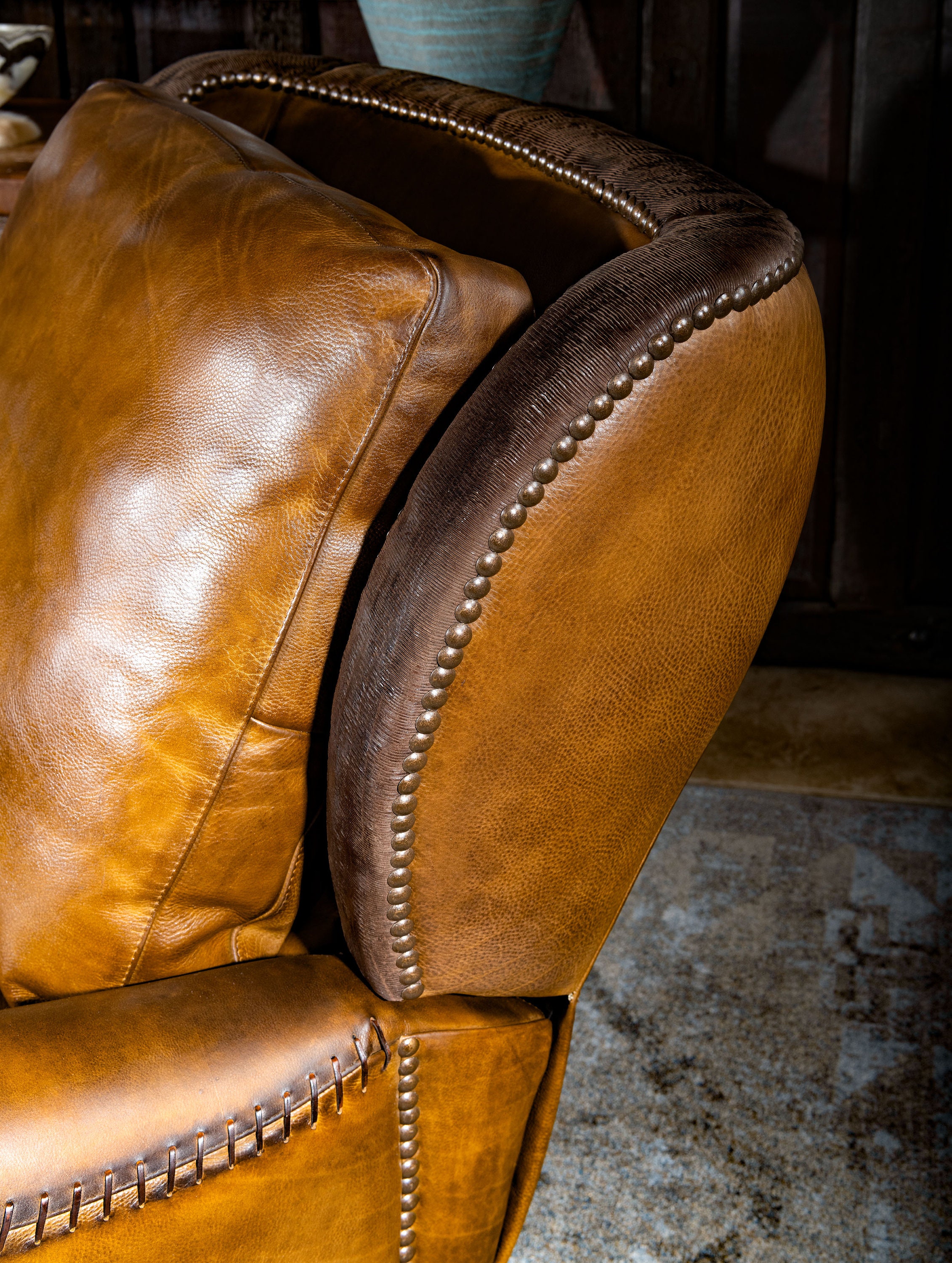 Ranchero Leather Recliner | American Made | Distressed | Oversized ...