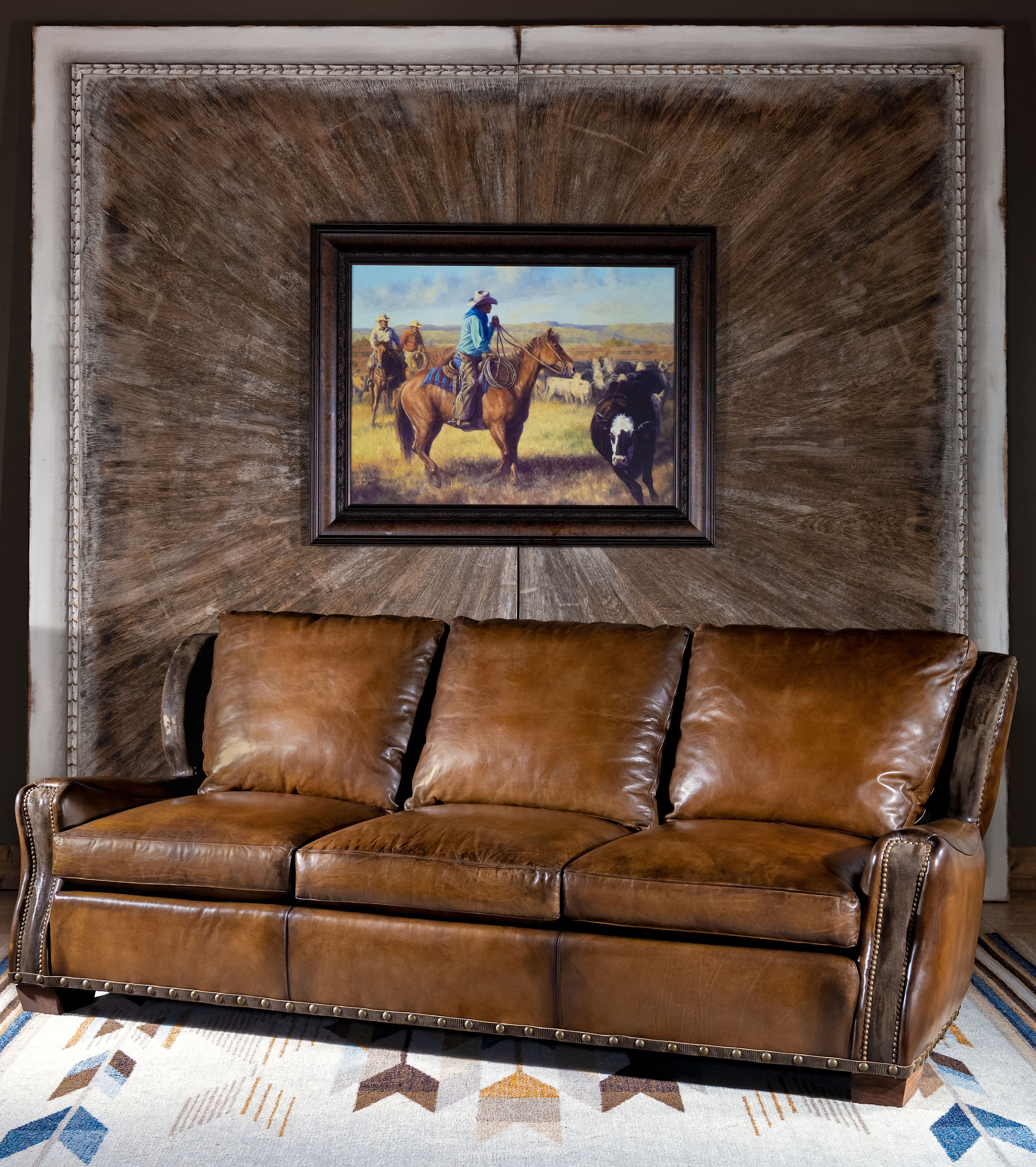 Rio Ranchero Leather Sofa | American Made Western Design - Etsy