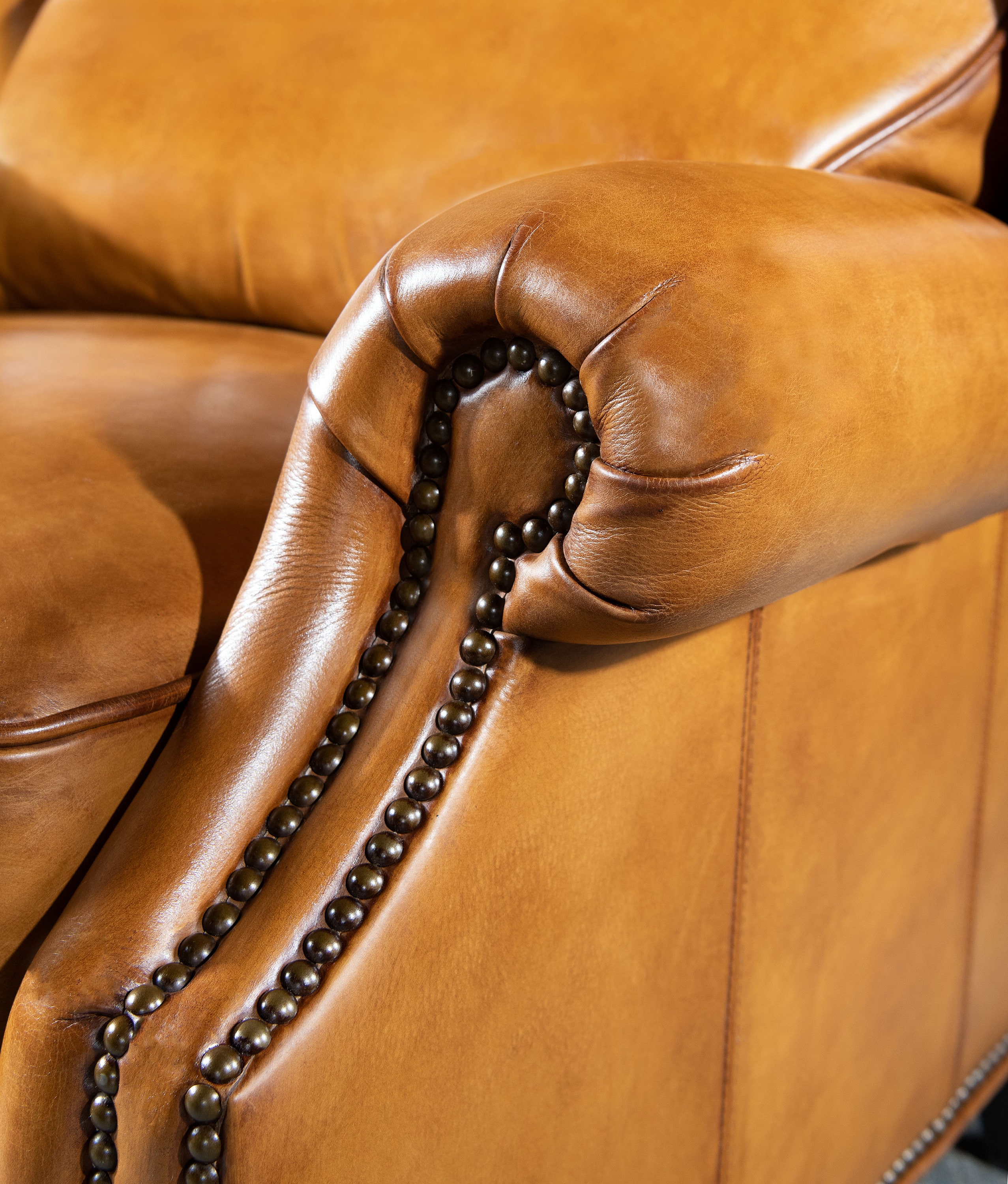 Jameswood Leather Recliner | Bustle Back | Wingback | American Made ...