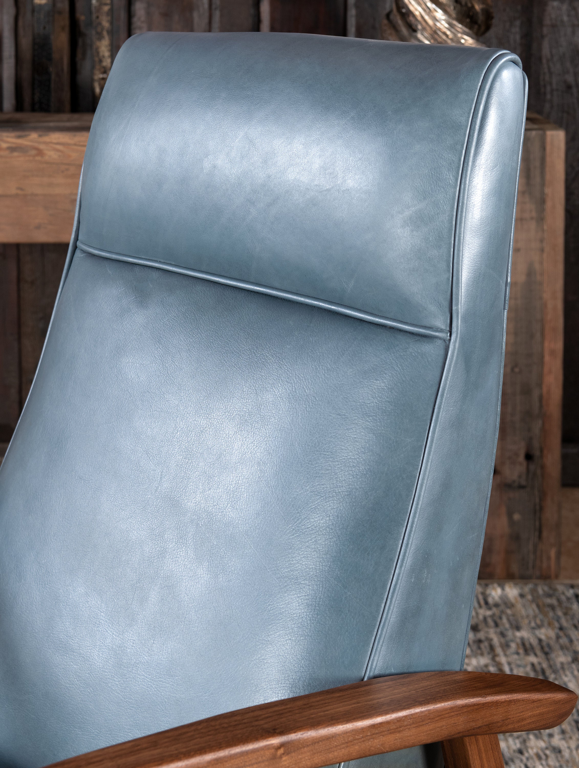 Denali Sky Leather Recliner | American Made | Fine Leather Furniture - Etsy