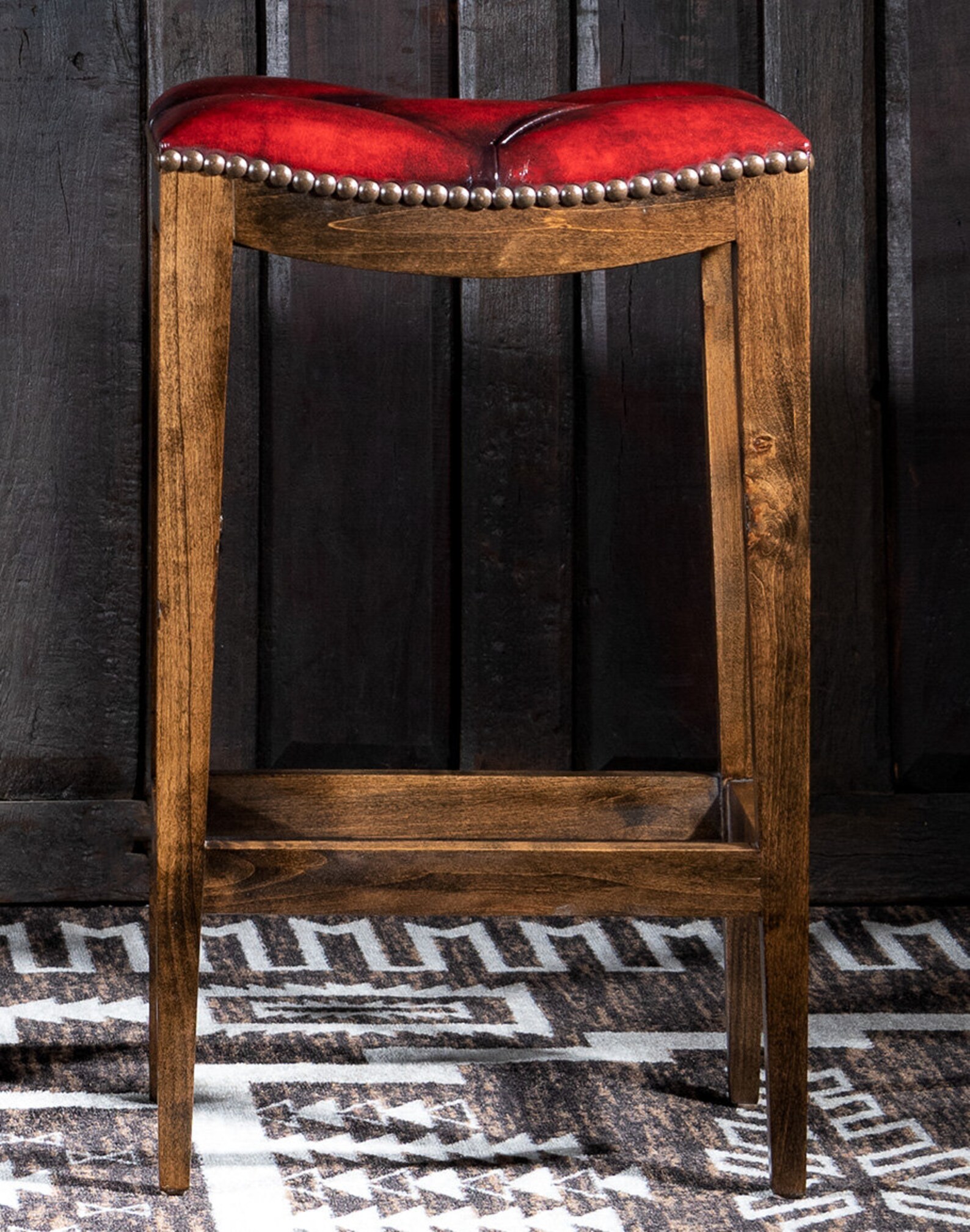 Coral Saddle Stool | Rustic Elegance | Modern Rustic | Western Ranch ...