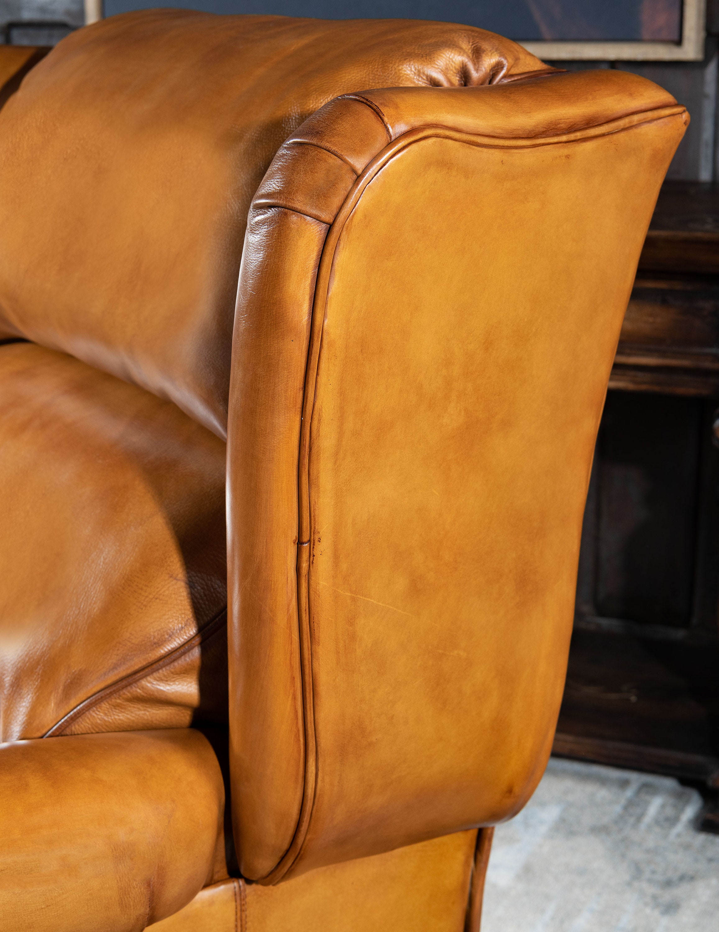 Jameswood Leather Recliner | Bustle Back | Wingback | American Made ...