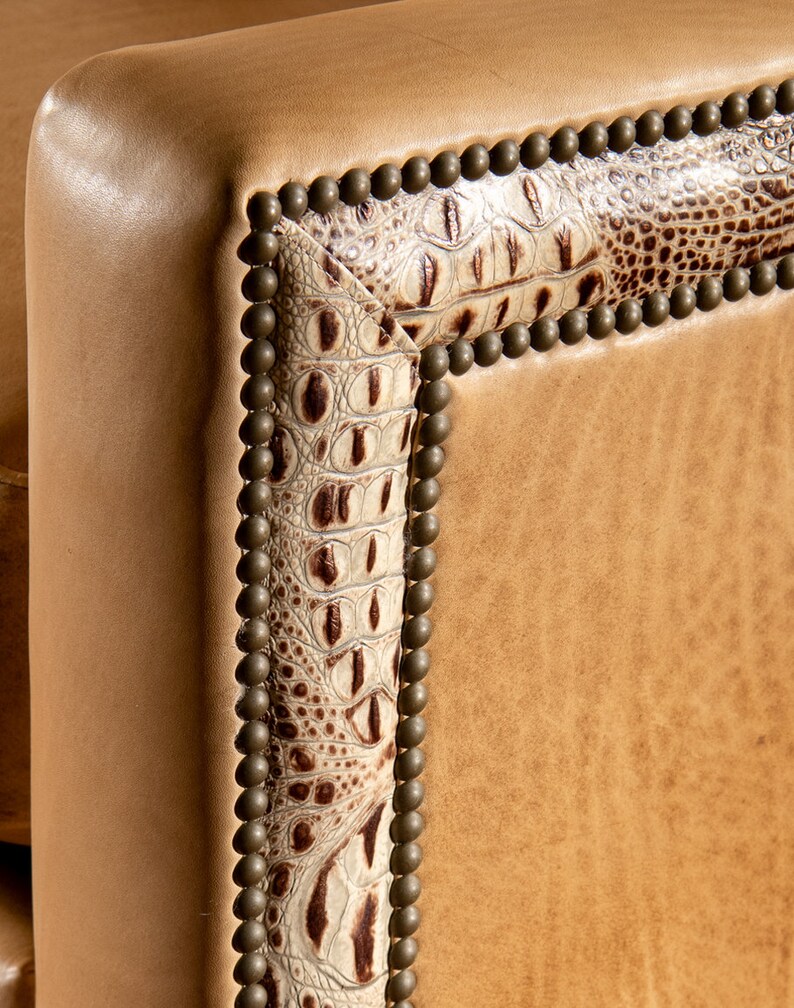 Palomino Leather Sofa | Western Themed Furniture | Croc - Etsy