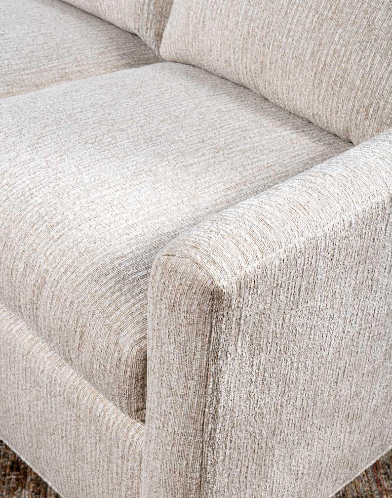 Ivory Chenille Fabric Sofa | Boca Sands, American Made - Etsy