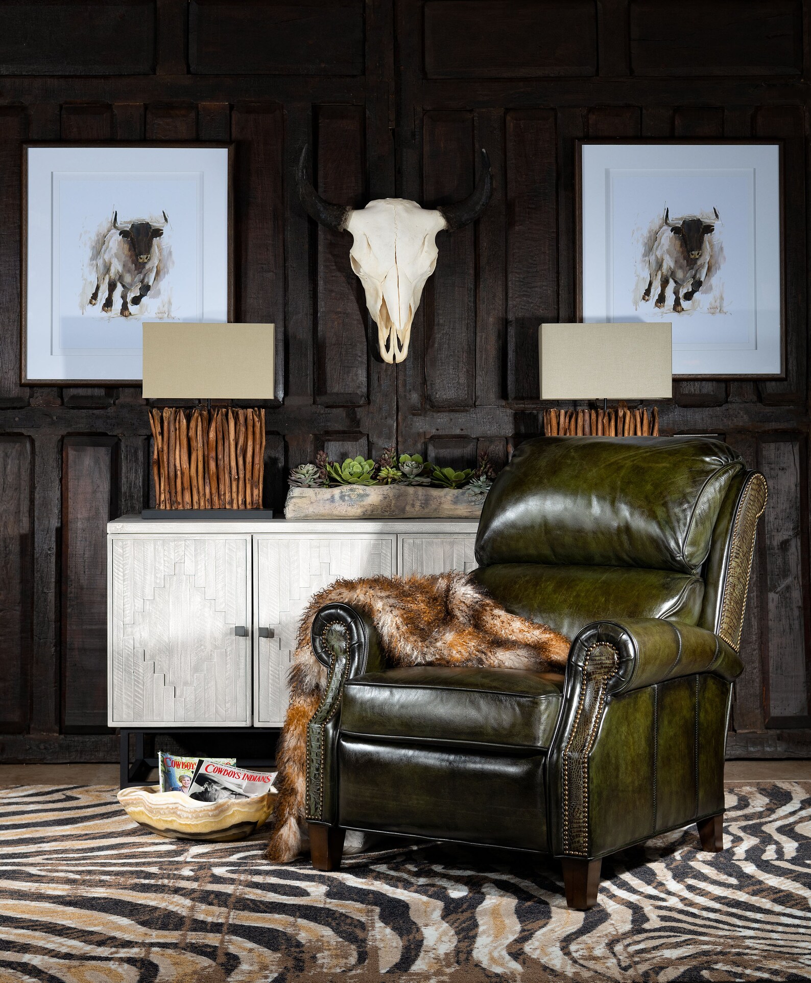 Daphne Leather Recliner | Fine Leather Furniture | American Made - Etsy