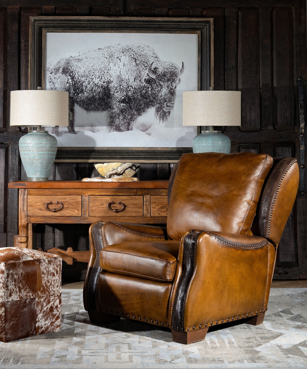 Ranchero Leather Recliner | American Made | Distressed | Oversized ...