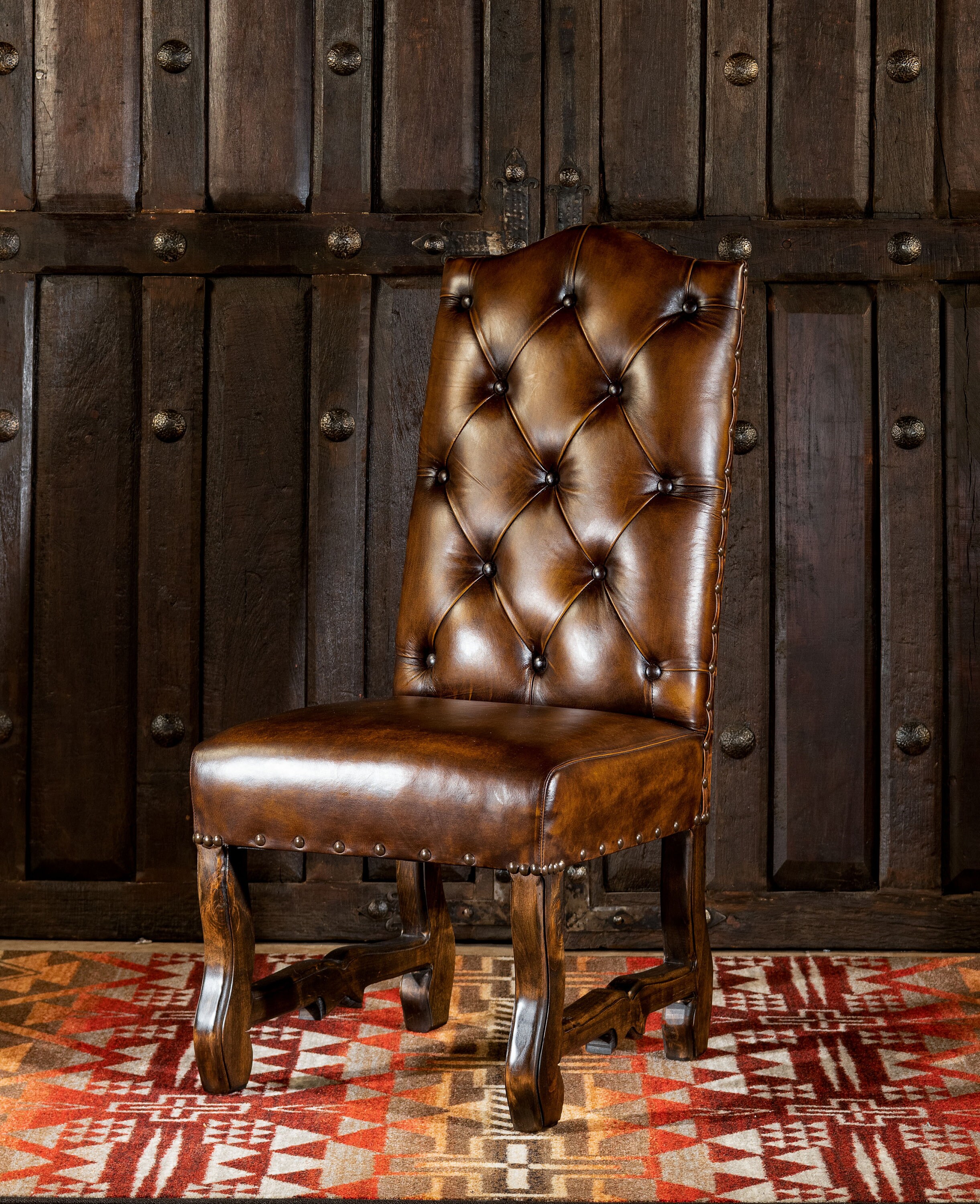 Sedona Croc Leather Dining Chair - Etsy