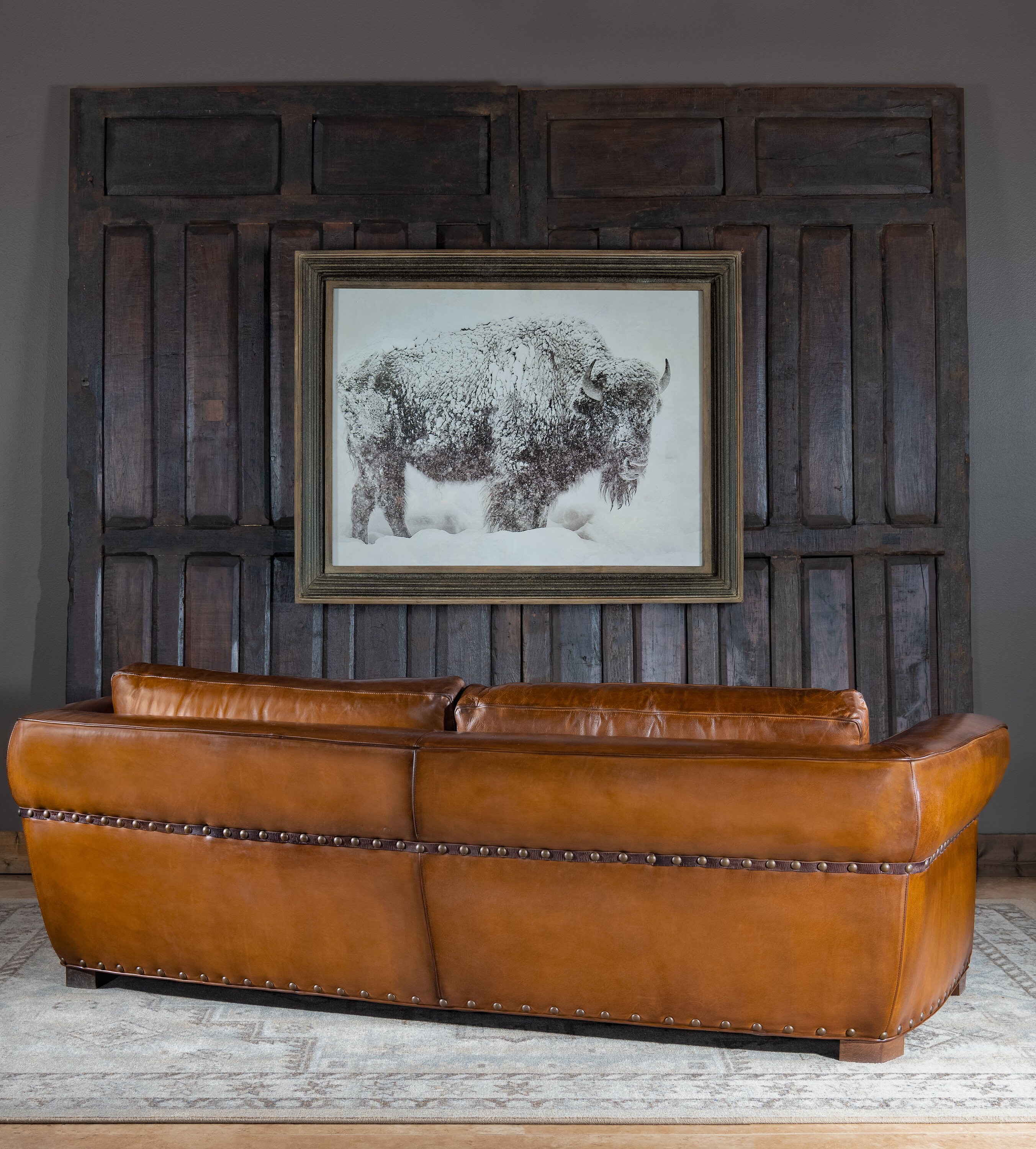 Drover Leather Sofa | Modern Rustic | American Made - Etsy