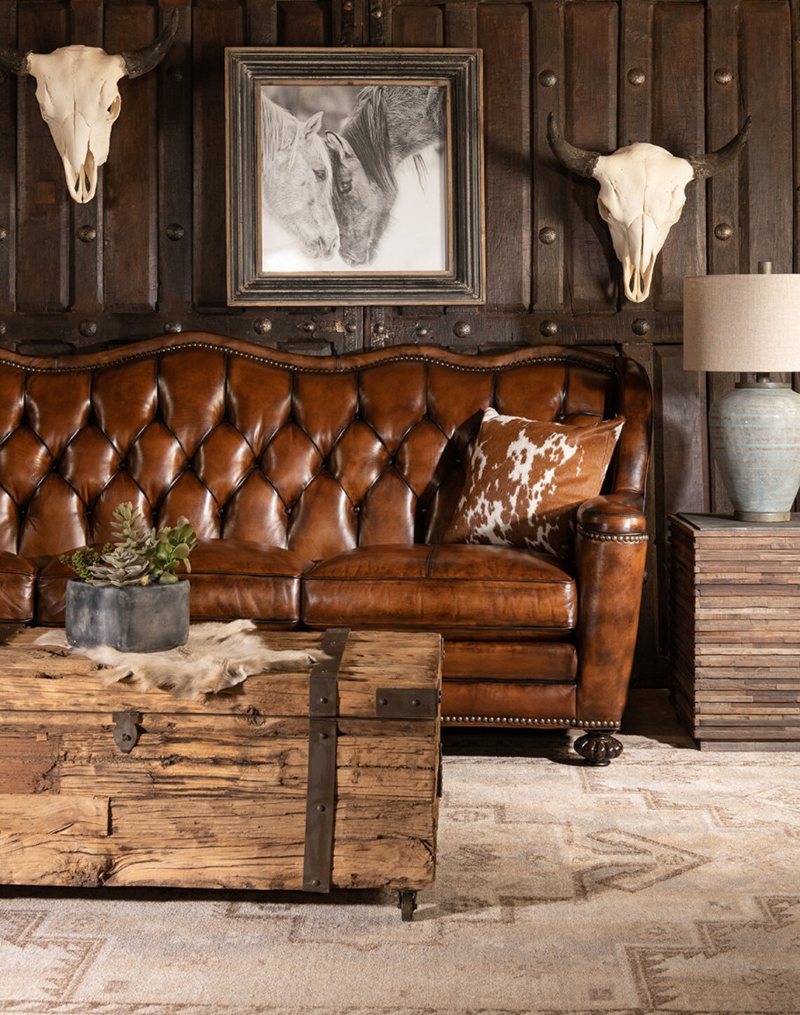 Victoria Tufted Leather Sofa | Fine Furniture | Rustic Elegance ...