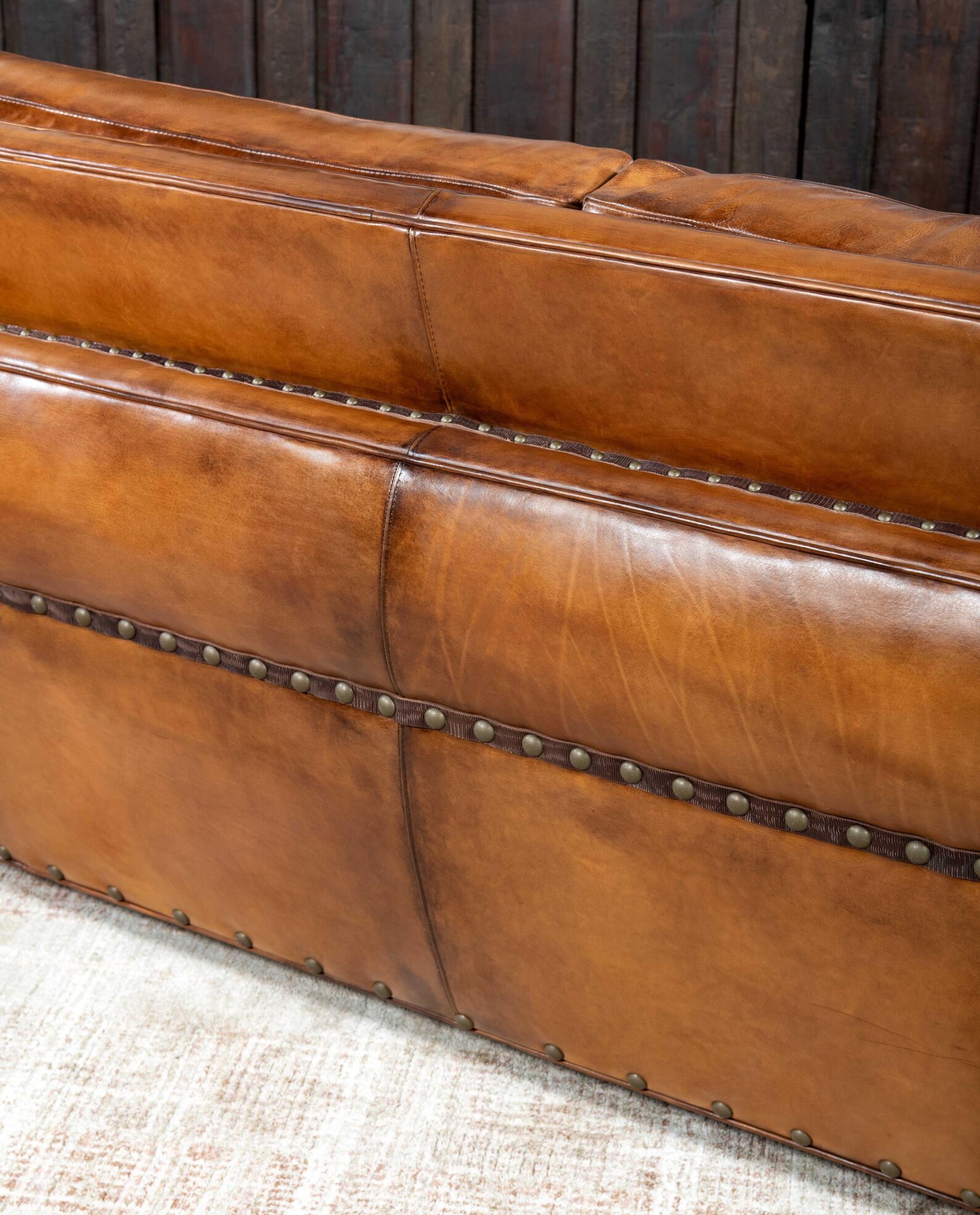 Drover Leather Sofa | Modern Rustic | American Made | 8 Way Hand Tied ...