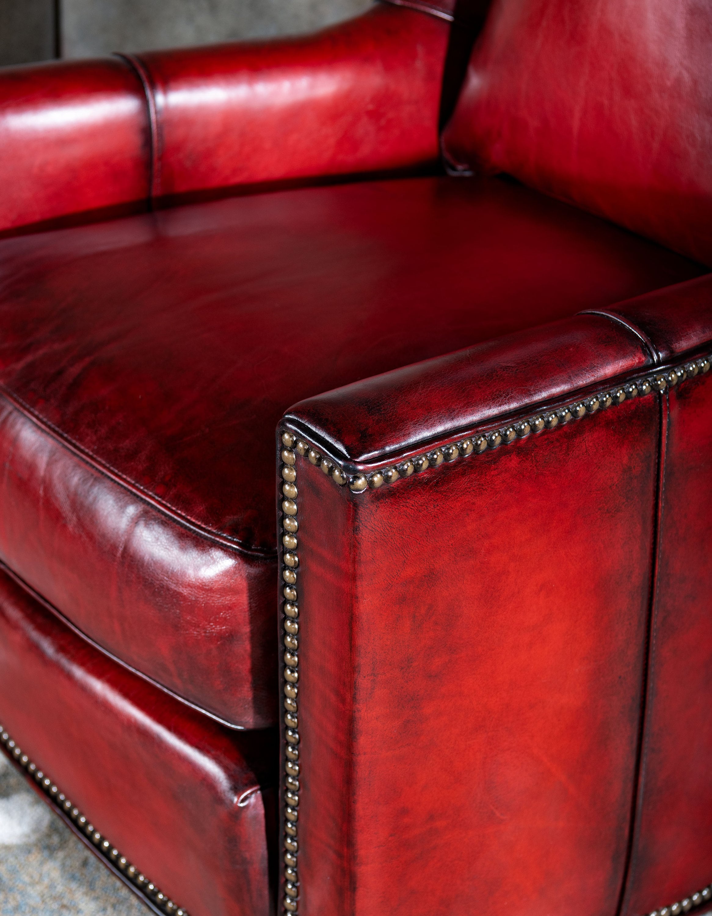 Estella Red Leather Chair | Modern Rustic | American Made | High End ...
