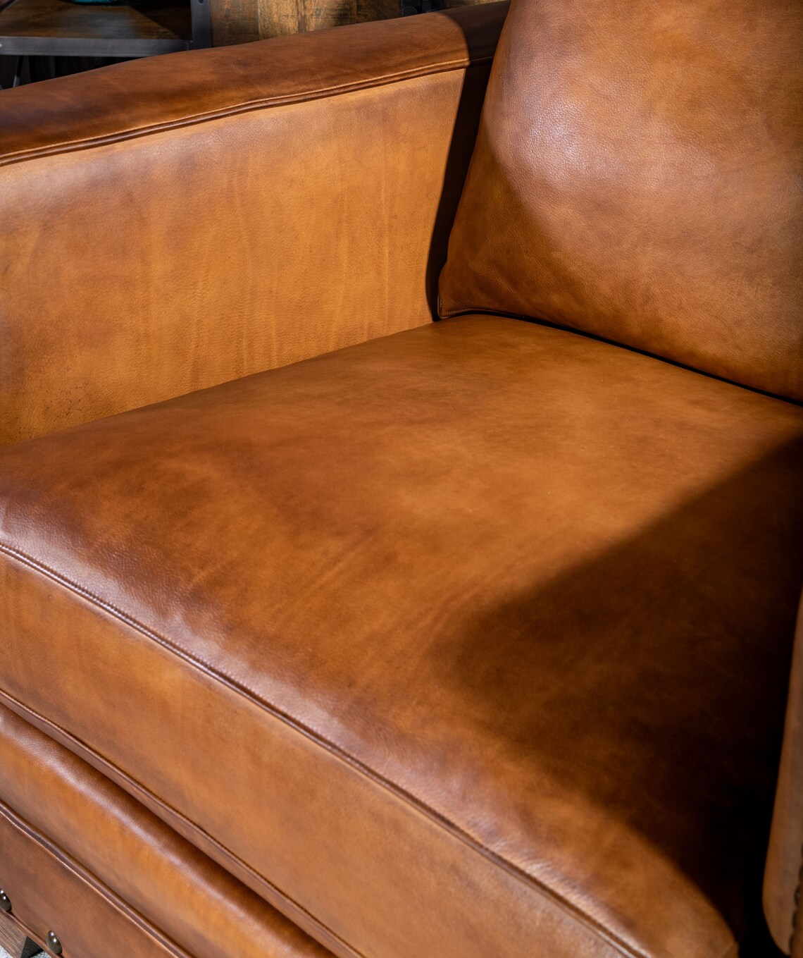 Drover Leather Chair | Full Grain Leather | American Made - Etsy