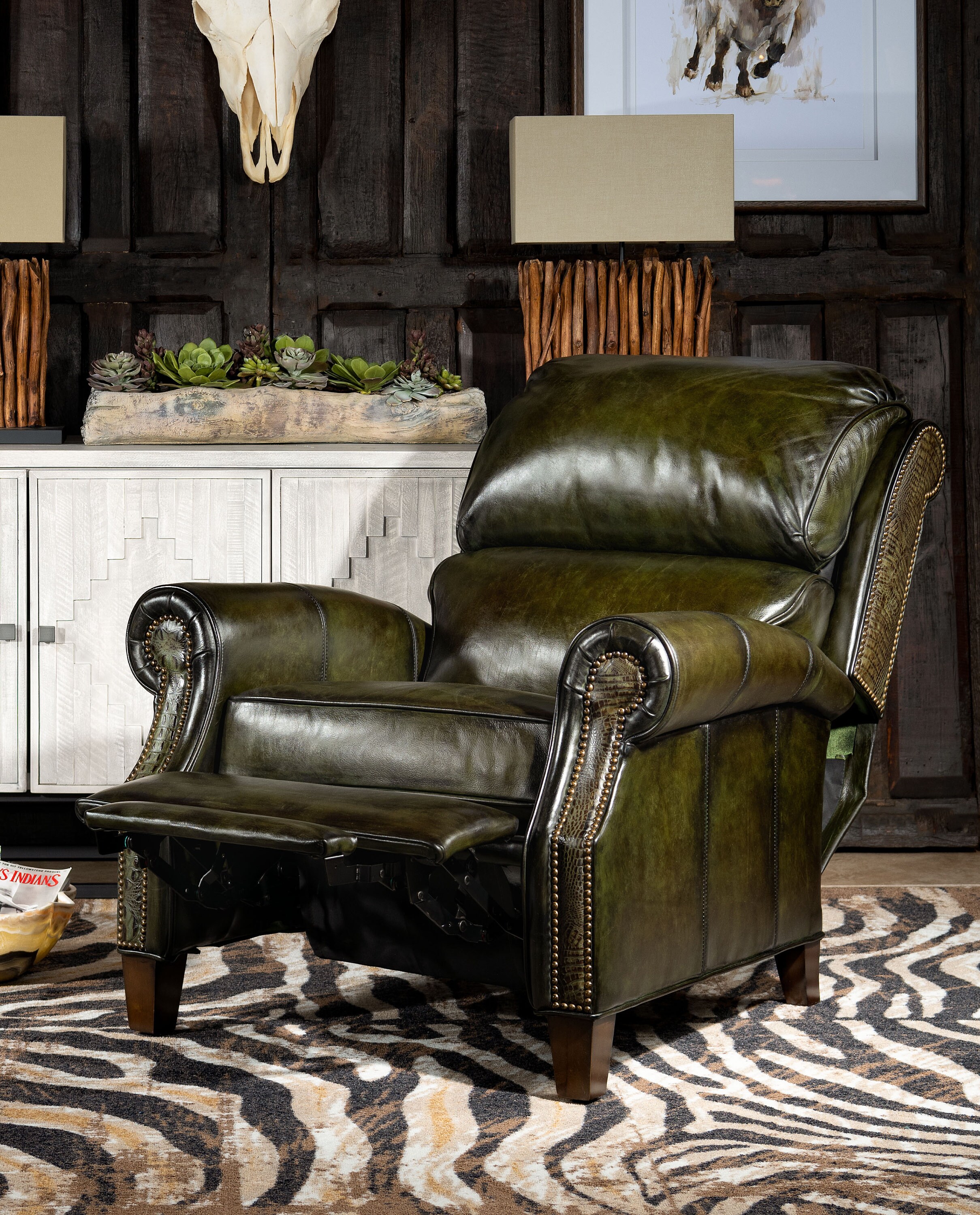 Daphne Leather Recliner | Fine Leather Furniture | American Made - Etsy