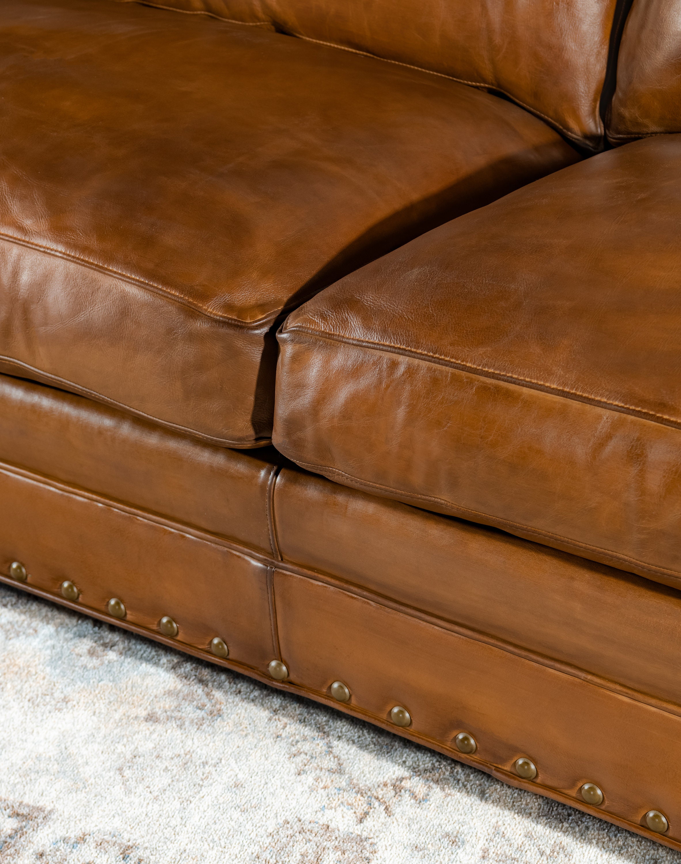 Drover Leather Sofa | Modern Rustic | American Made - Etsy