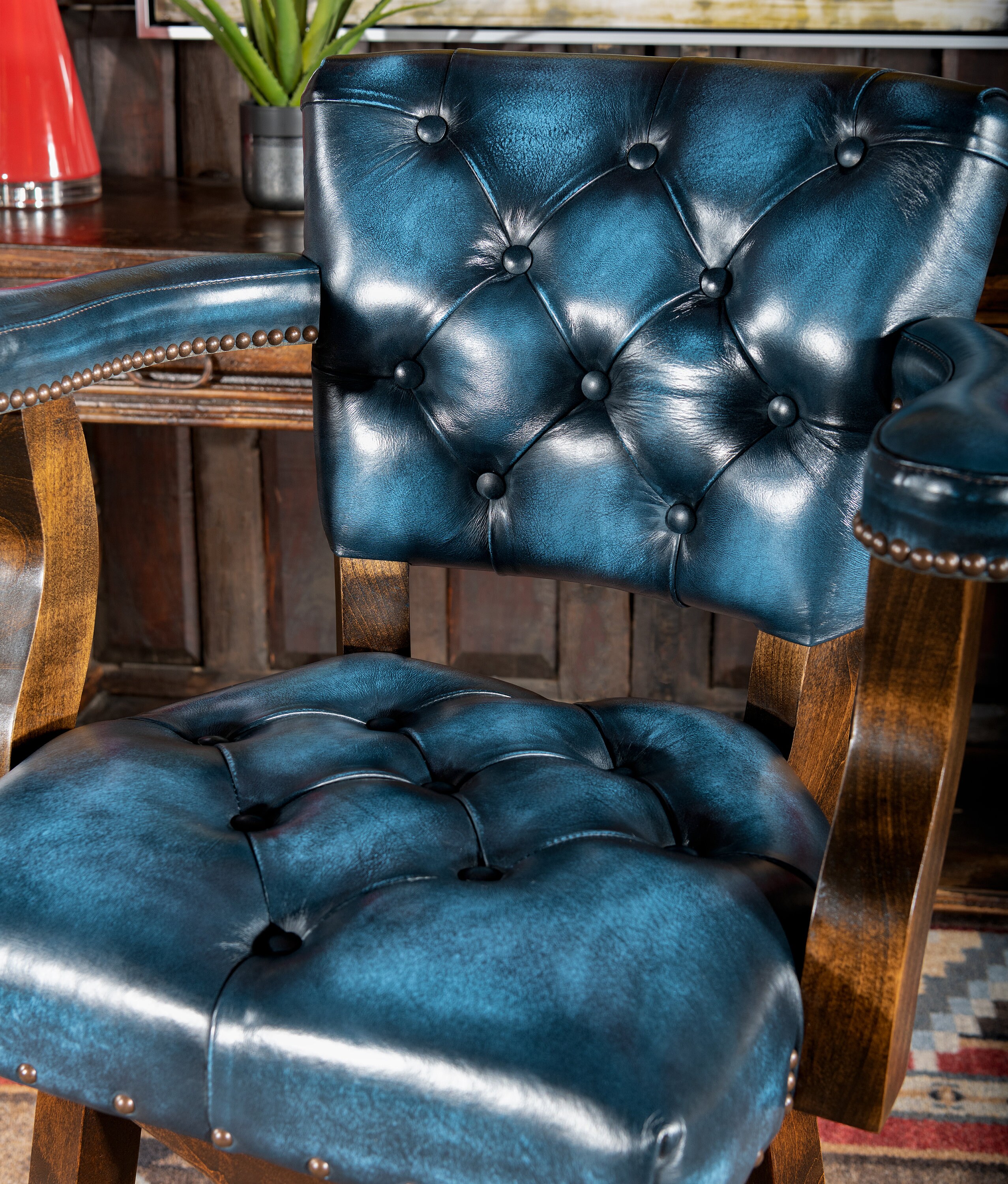 Chisum Bandera Barstool | Cowhide & Leather | American Made - Etsy