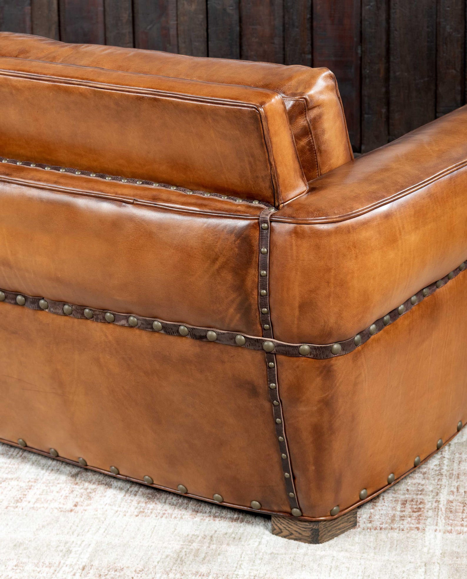 Drover Leather Sofa | Modern Rustic | American Made | 8 Way Hand Tied ...