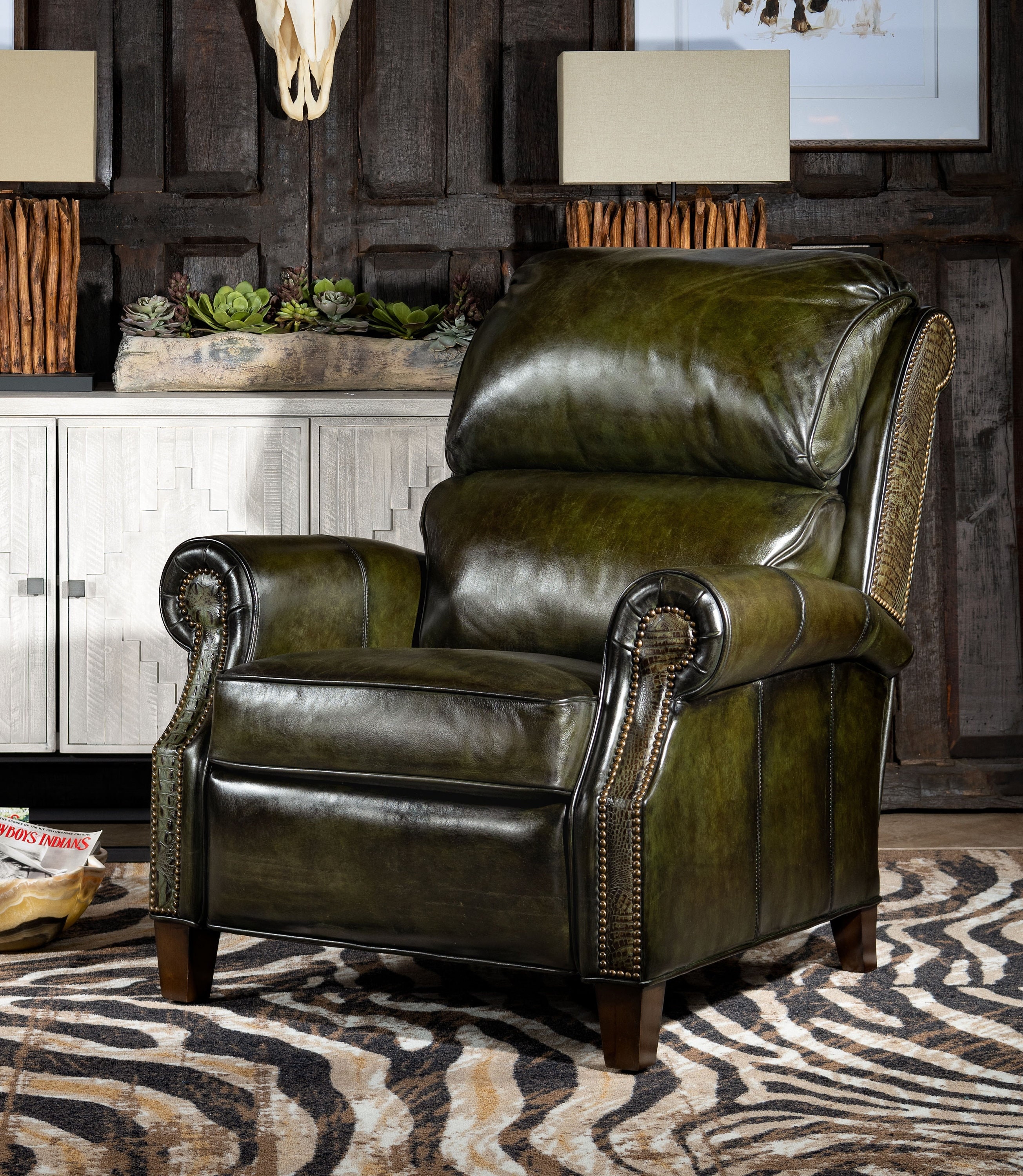 Daphne Leather Recliner | Fine Leather Furniture | American Made - Etsy