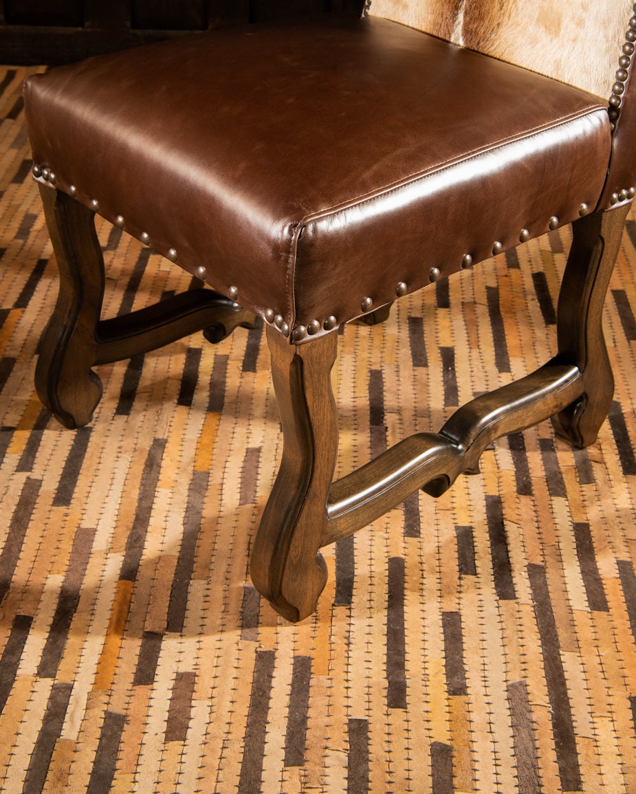 Impala Dining Chair | Deerskin | Western | Hair on Hide | Leather - Etsy