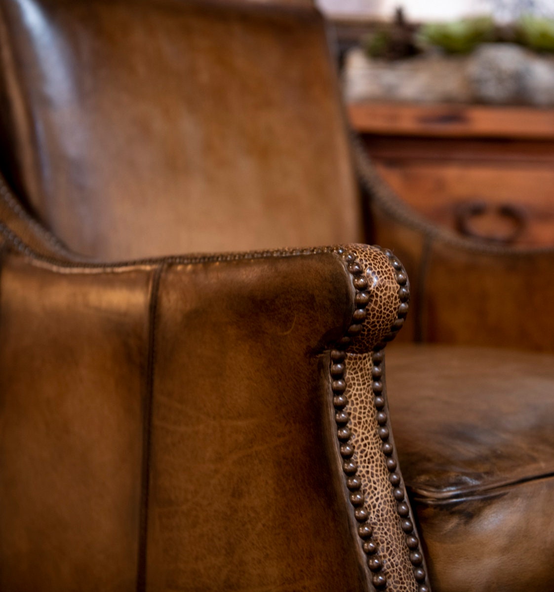 Jameson Leather Chair | Ranch Style | Modern Rustic | American Made ...
