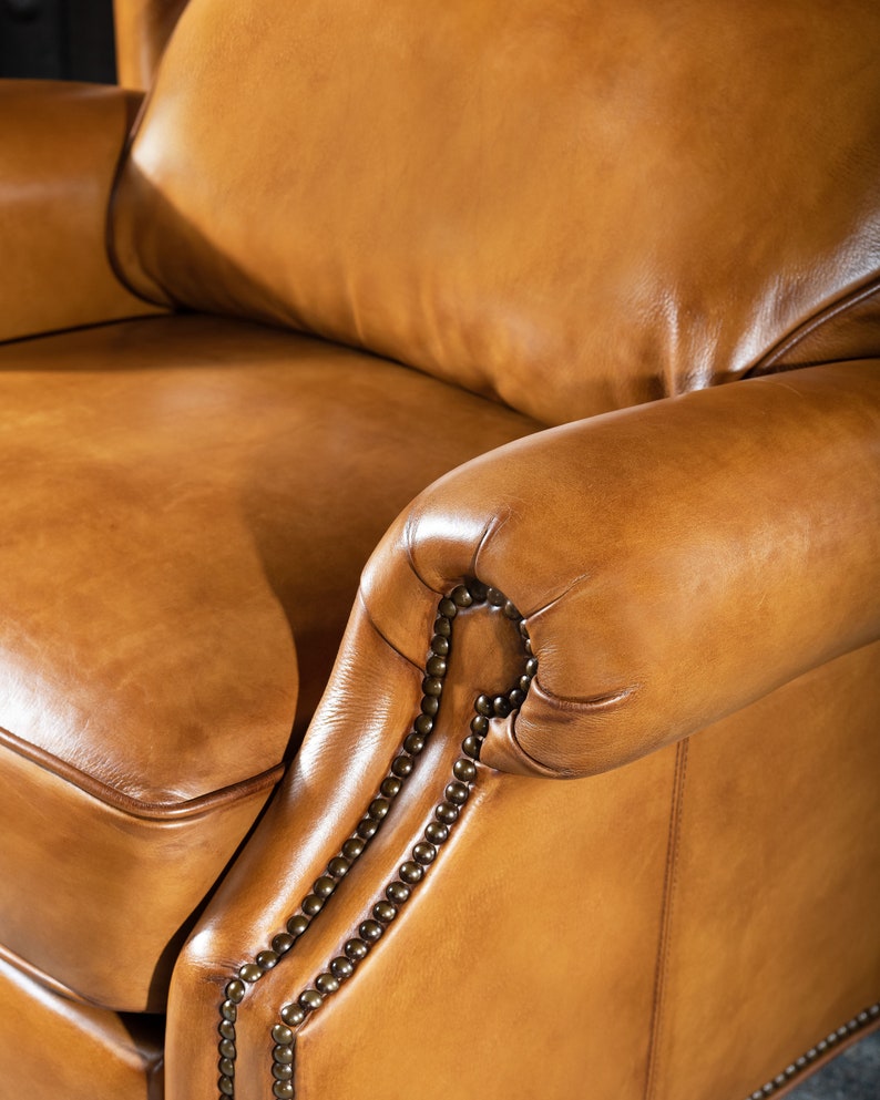 Jameswood Leather Recliner | Bustle Back | Wingback | American Made ...