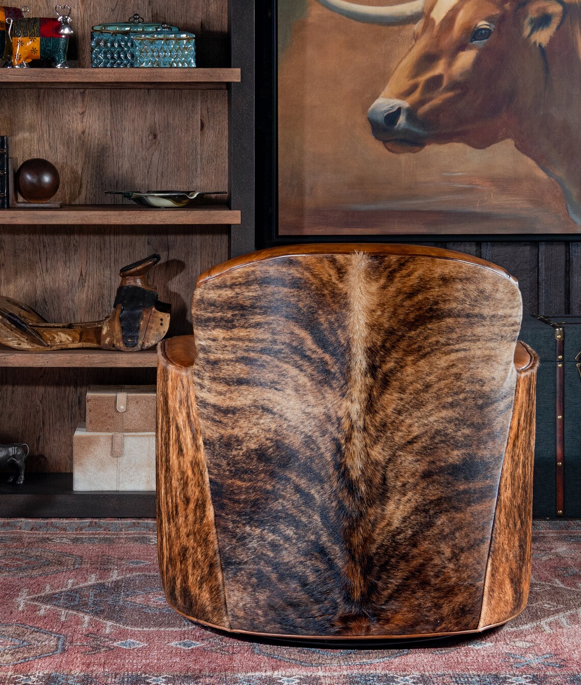 Macallan Barrel Swivel Chair | Cowhide | American Made | - Etsy