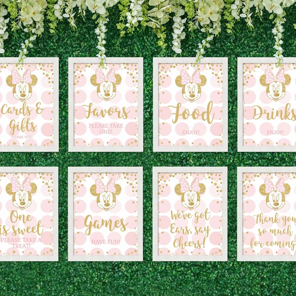 Minnie Mouse Party Signs - Etsy