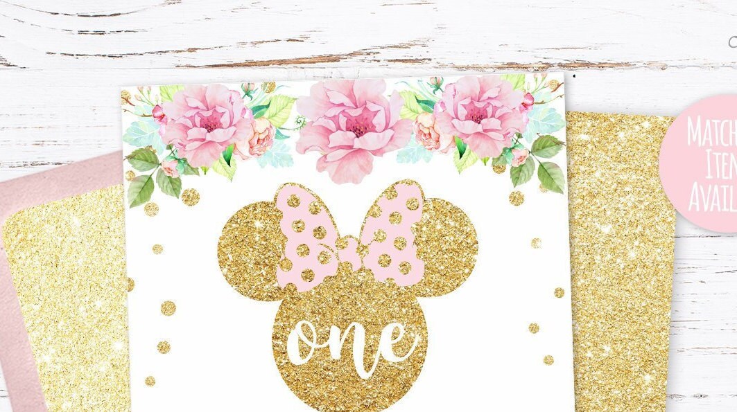 MINNIE MOUSE 1st Birthday Invitation Girl First Birthday | Etsy