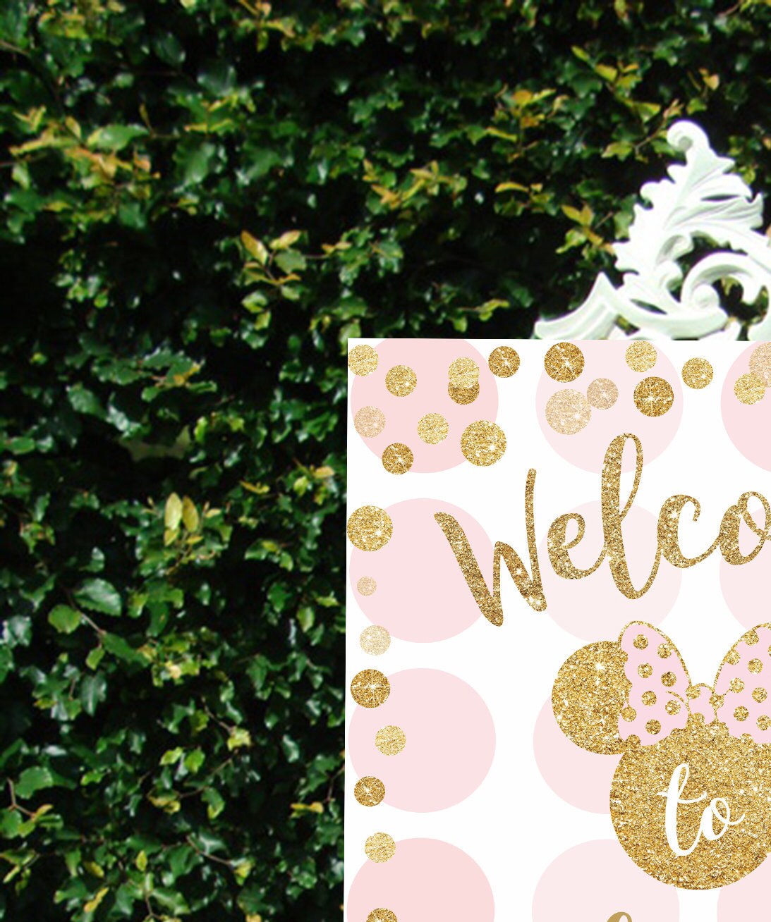 Welcome Sign Minnie Mouse Birthday Minnie Mouse Welcome | Etsy